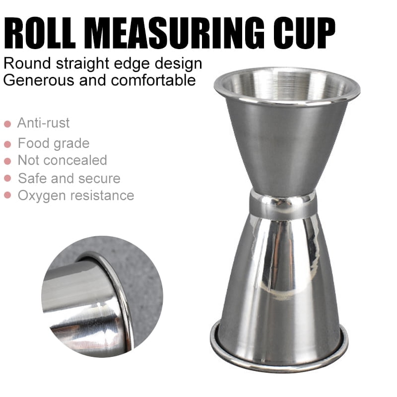 LNKOO Double Jigger, Shot Glass Measuring Cup, Stainless Steel Cocktail ...