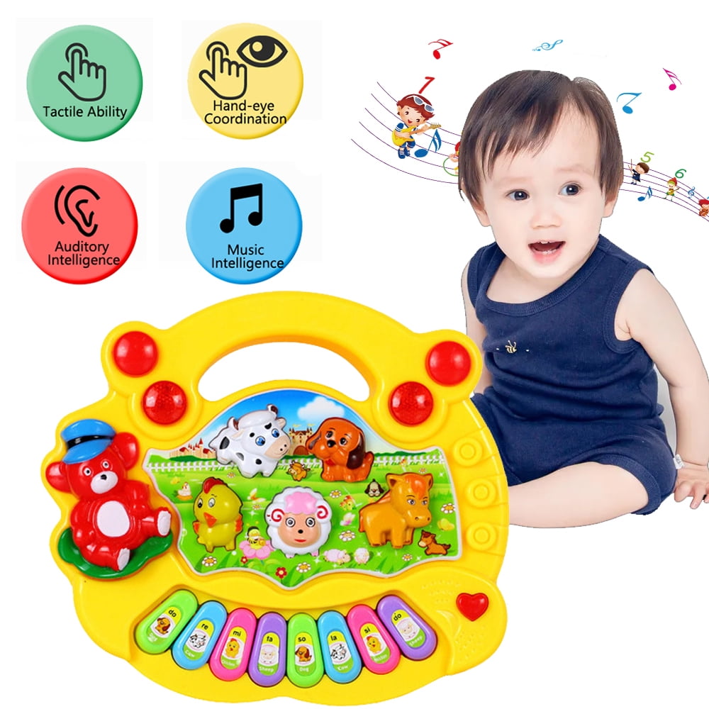 LNKOO Educational Baby Musical Toys - Light Up Baby Toys Piano Keyboard ...