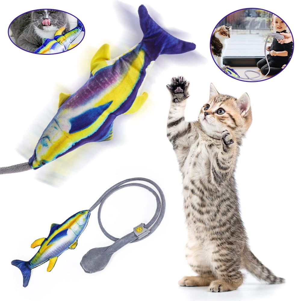 LNKOO Floppy Fish Cat Toy,Interactive Cat Toys,Interactive Catnip Toy ...
