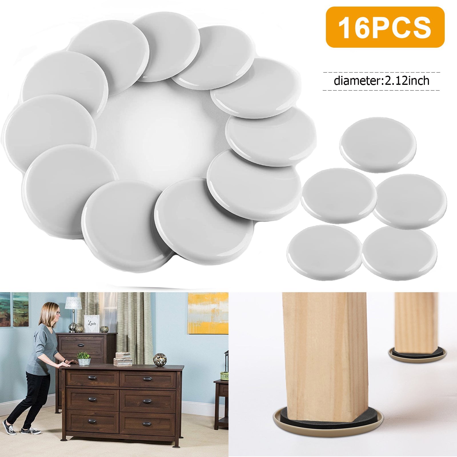 LNKOO Furniture Sliders for Carpet Hardwood Floors,16Pcs Heavy Duty ...