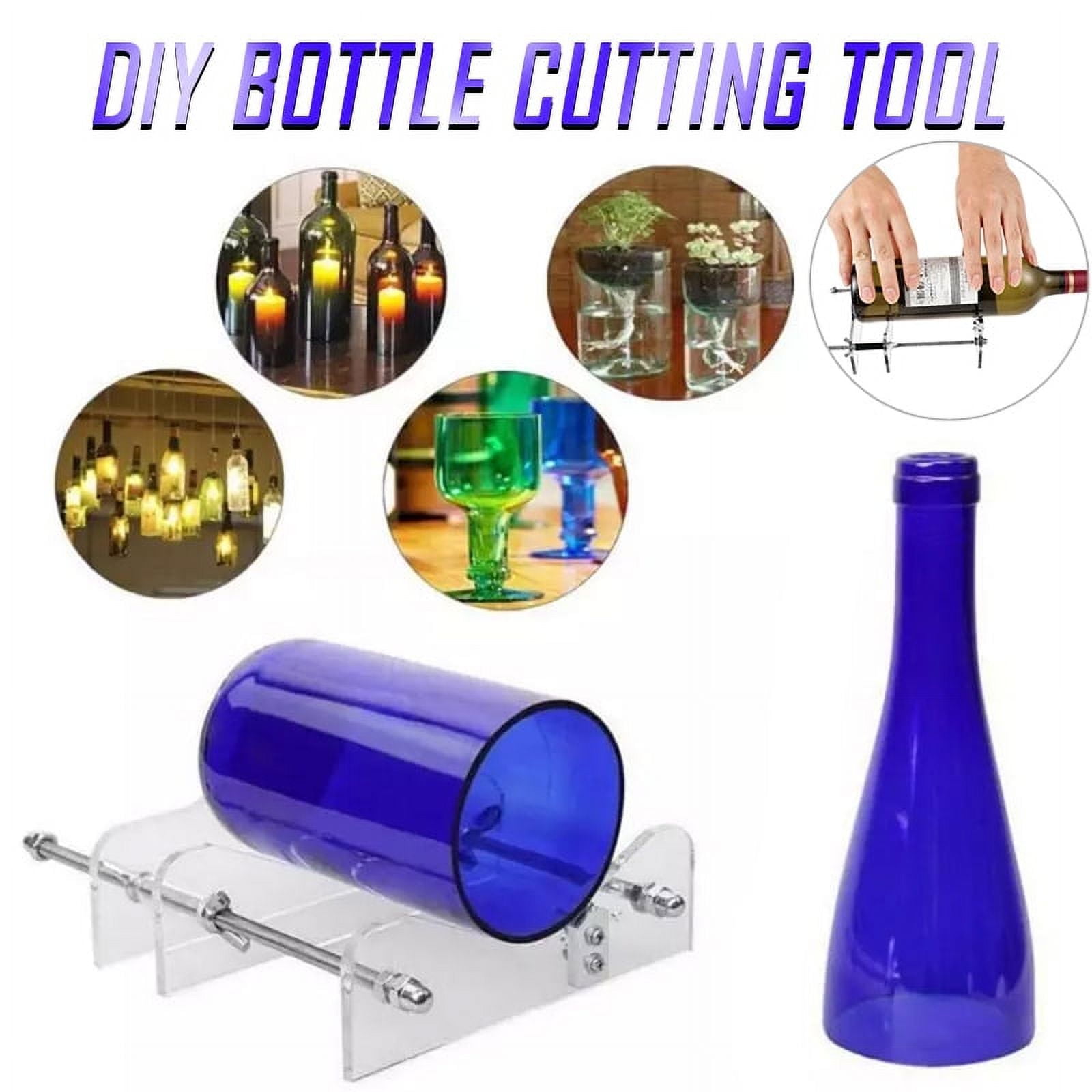 LNKOO Glass Bottle Cutting Tool Kit, Bundle Wine Beer Champagne Bottles ...