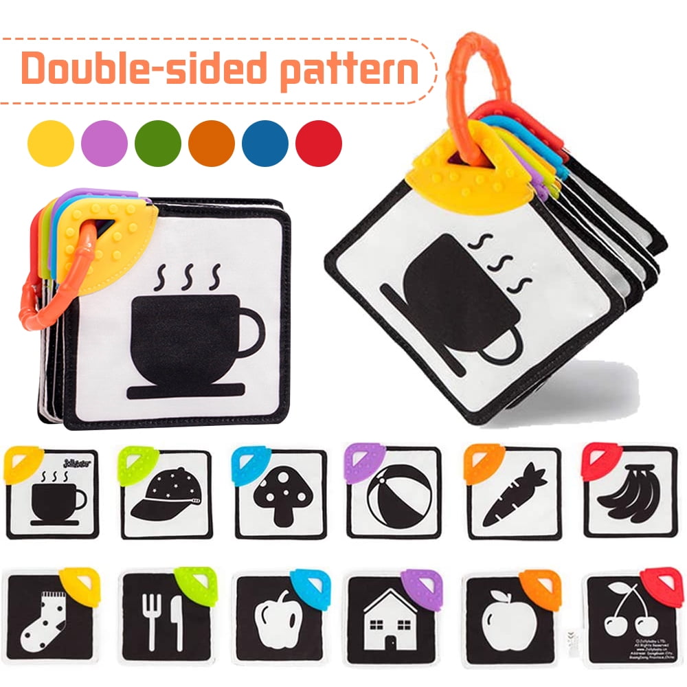 LNKOO High Contrast Baby Flashcards, Black and White Newborn Brain ...