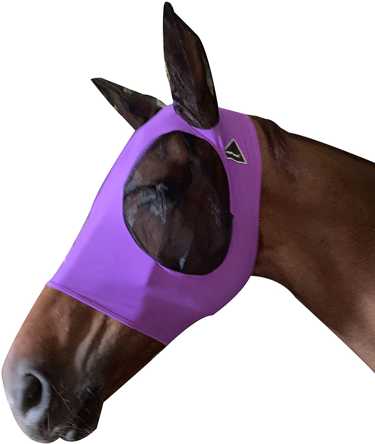 LNKOO Horse Fly Mask with Ears Protection Half Face Mesh Avoids UV for ...