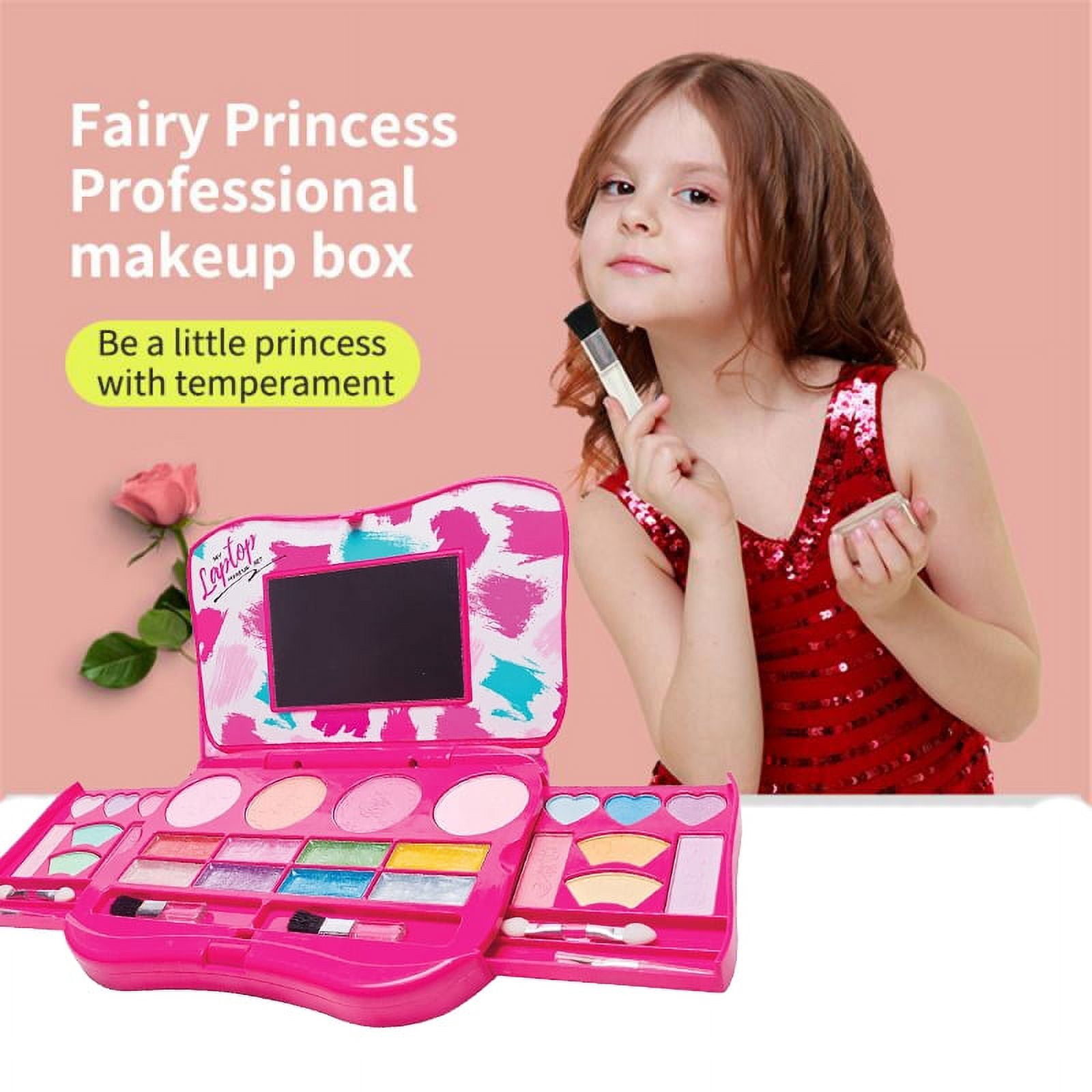 LNKOO Kids Princess Makeup Toys Kit for Girl, Washable Cosmetic Set ...