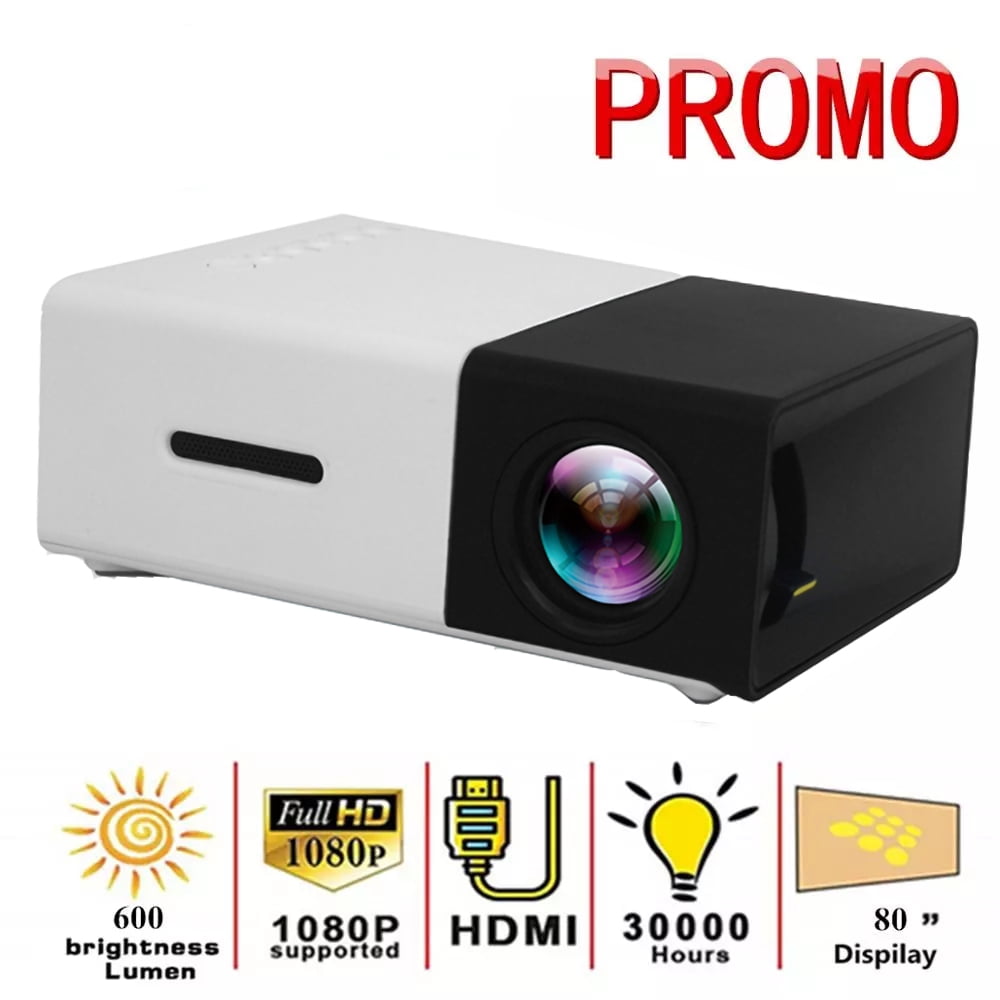 LNKOO Mini Projector, Portable Pico Full Color LED LCD Video Projector ...