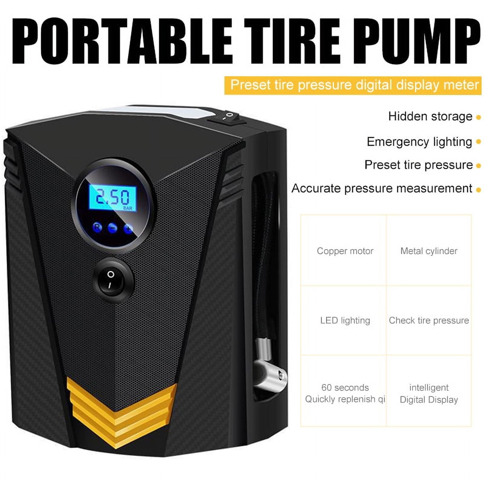 LNKOO Portable Air Compressor Pump Digital Tire Inflator 150PSI DC 12V ...