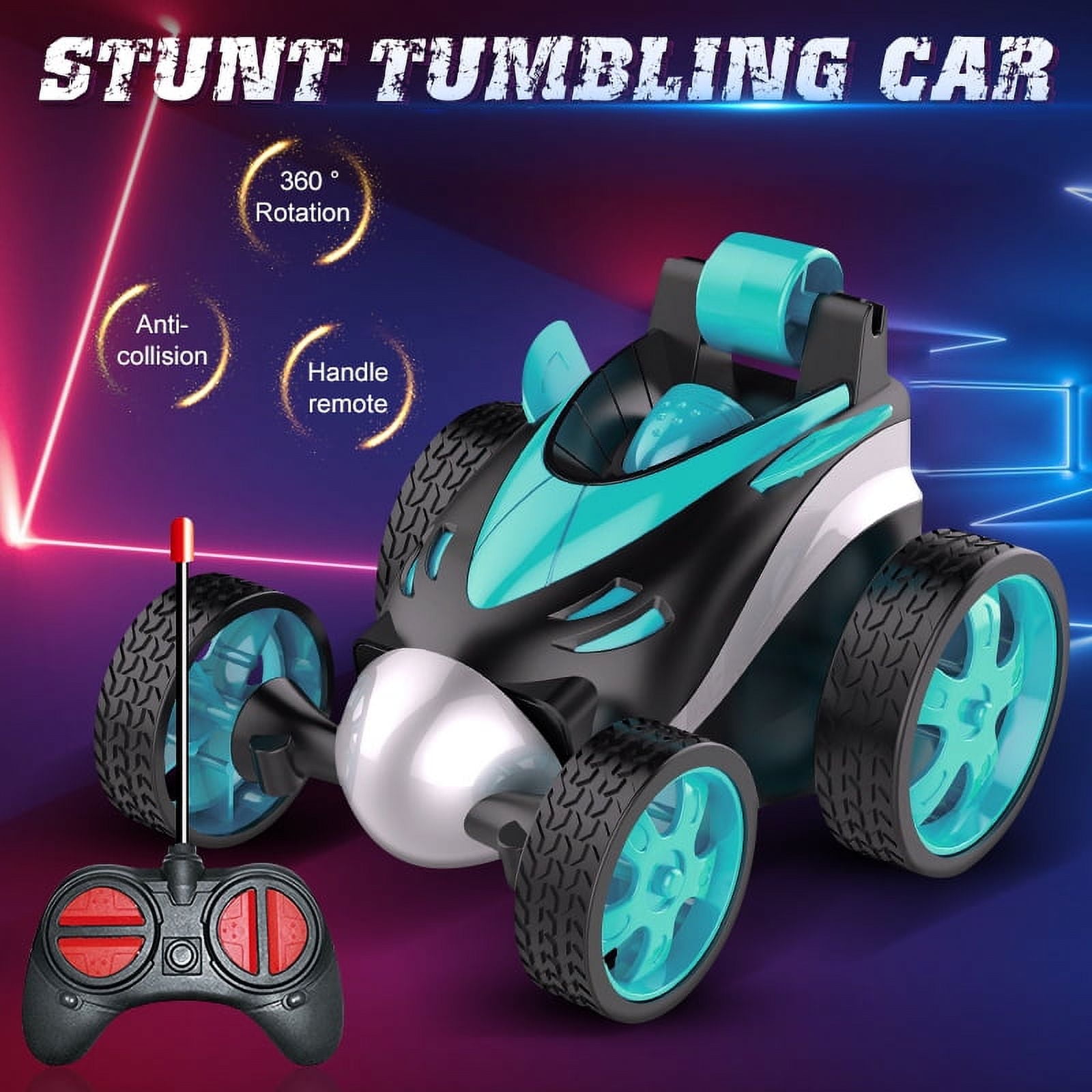 LNKOO Remote Control Car - RC Vehicle Four Wheel Stunt Car, 360 Degree ...