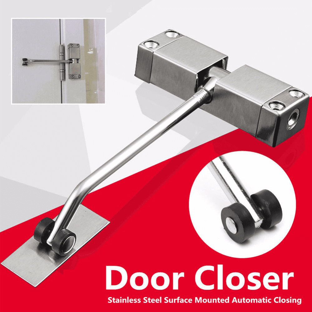 LNKOO Stainless Steel Adjustable Household Simple Door Closer Surface ...