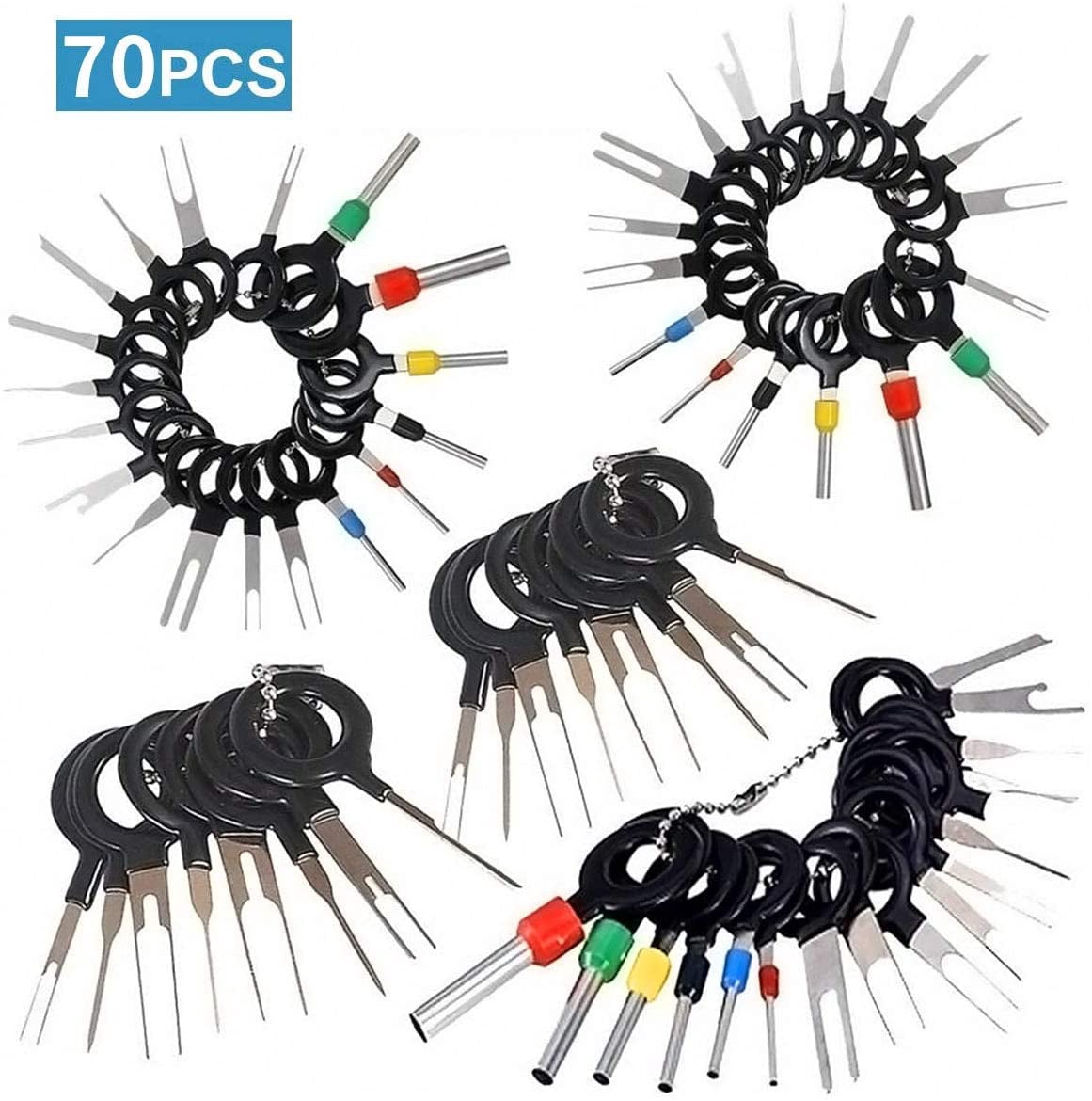 LNKOO Terminal Removal Tool Kit for Car, 70 Pieces Wire Connector Pin ...