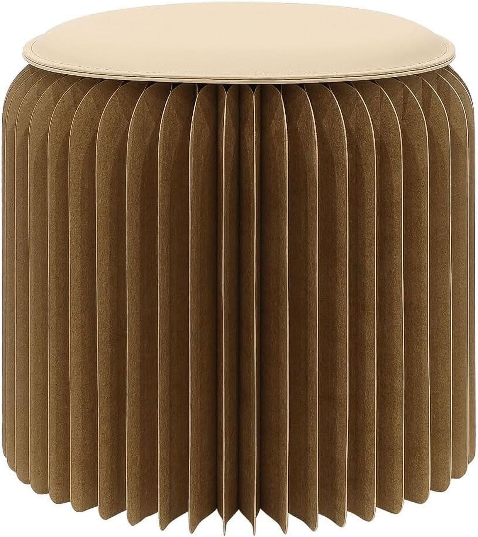 Portable Foldable Paper Stool with Cushion - Brown Philippines | Ubuy