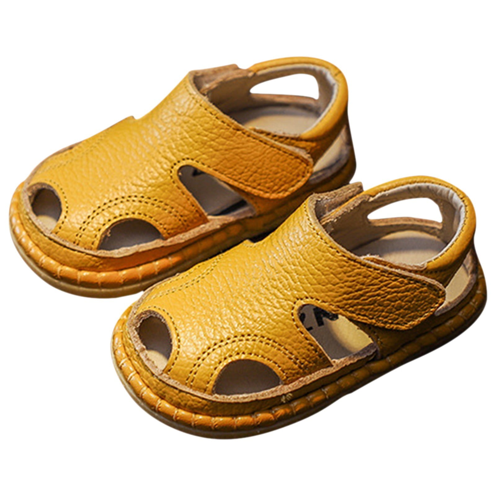 LNMQLPDBS Barefoot Sandals Toddler Summer Baby Sandals Toddler Boy Shoes Soft Sole Leather ...