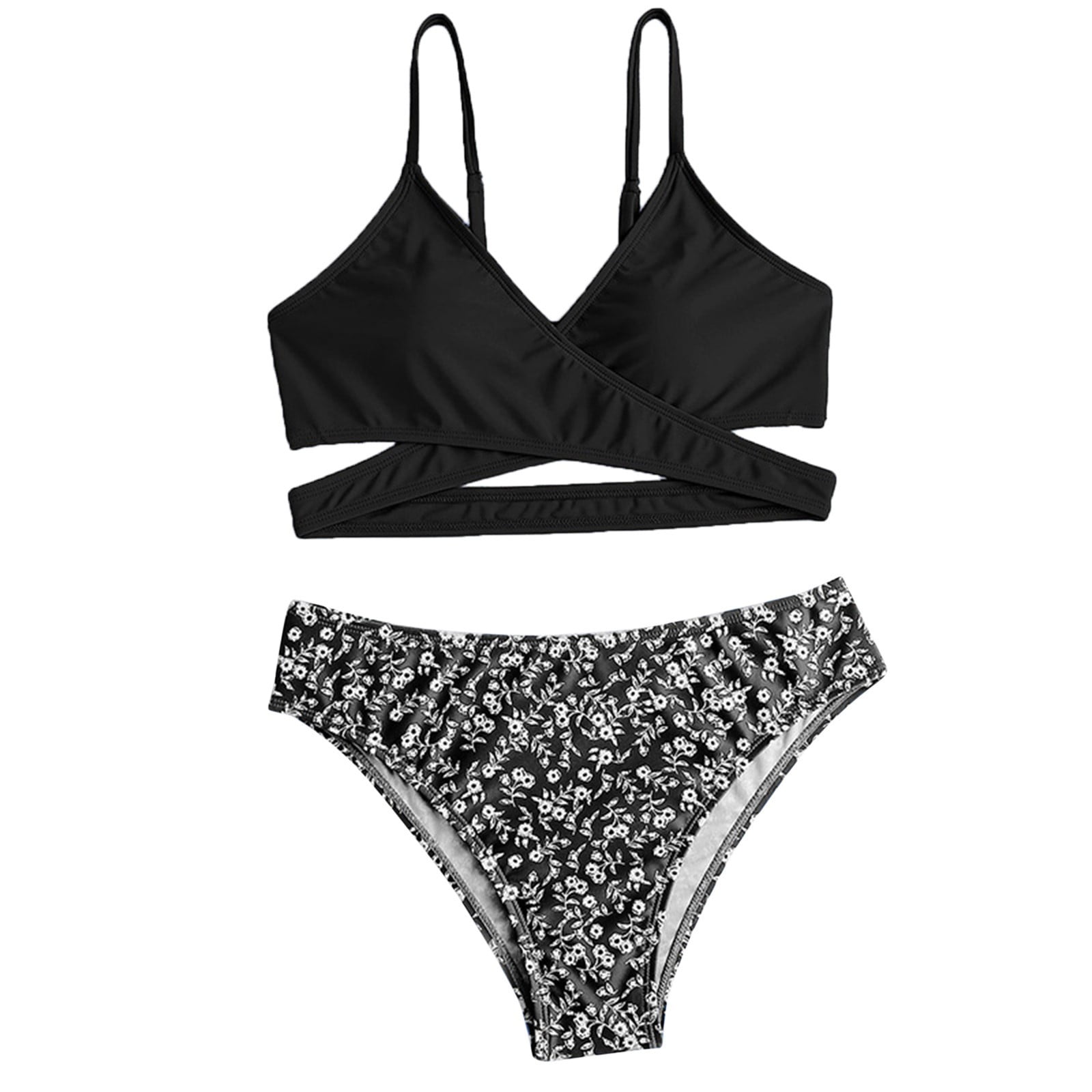 LNMQLPDBS Girls Bikini Swimsuit Sport Bikini Sets Solid Color ...