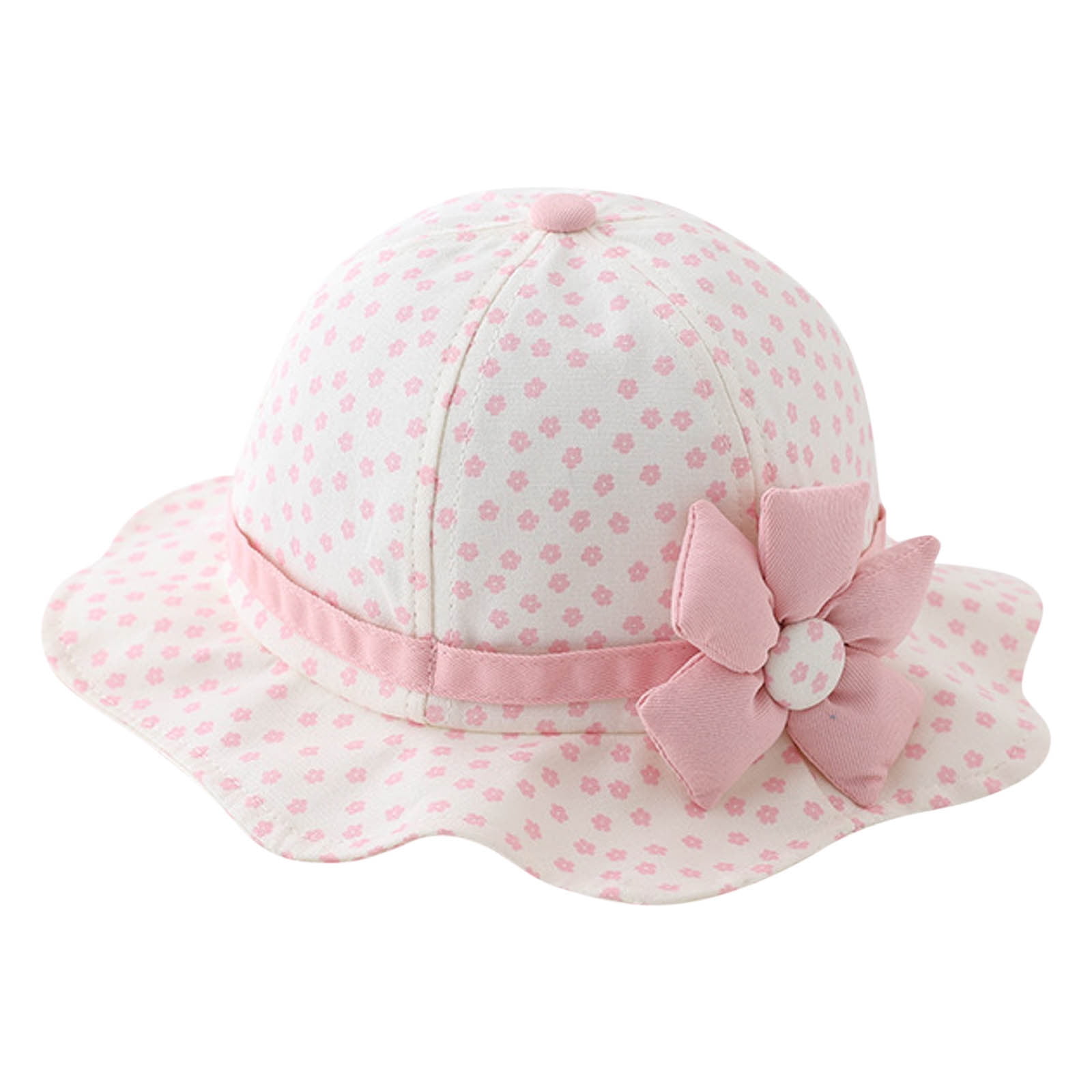 LNMQLPDBS Girls Summer Hats for Kids Flower Printed Sun Protection ...