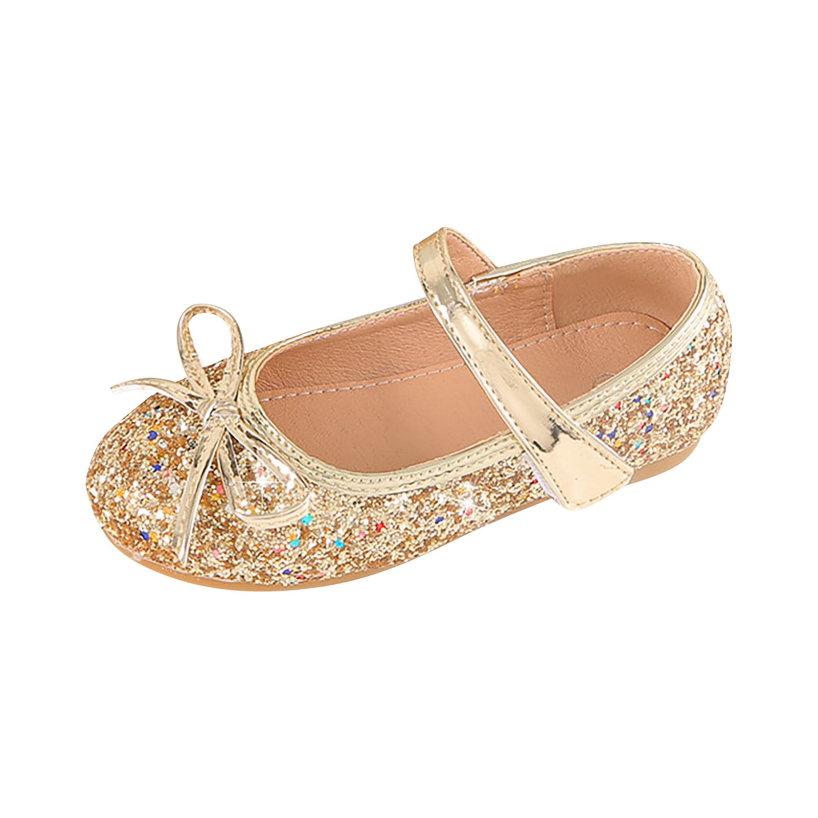 LNMQLPDBS Little Girl Shoes Flower Girl Glitter Sequins Close Toe Shoes ...