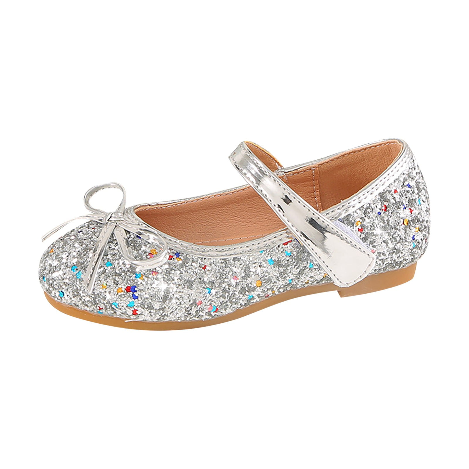 LNMQLPDBS Little Girl Shoes Flower Girl Glitter Sequins Close Toe Shoes ...