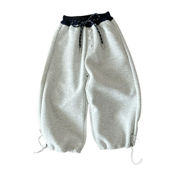 LNMQLPDBS Pants Para Niñas Girls Flare Pants Kids Plaid Pants White ...