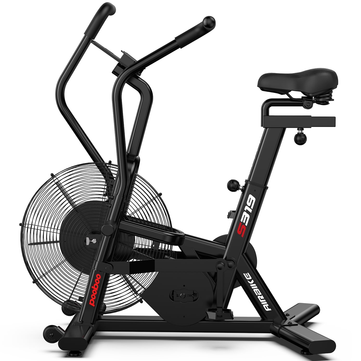 LNOW Commercial Cross-Training Exercise Bike Air Resistance Bluetooth ...