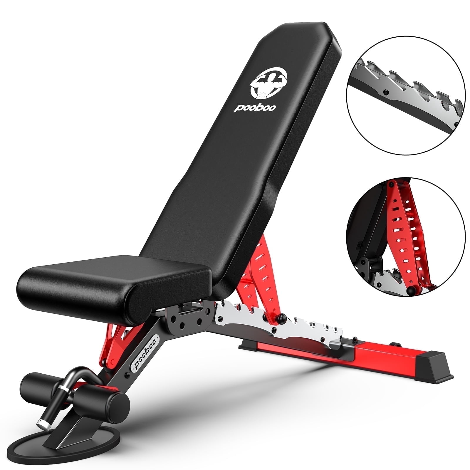 LNOW, Commercial Weight Bench, 1200LB Capacity, Adjustable Heavy Duty ...