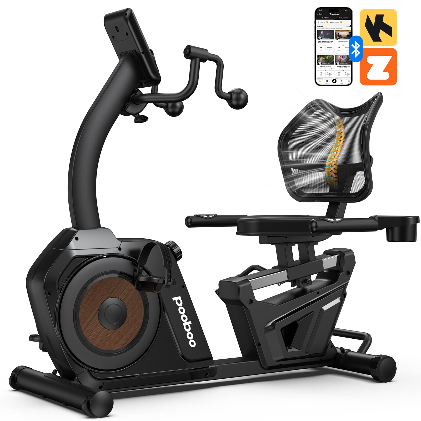 LNOW Magnetic Recumbent Exercise Bike, Stationary Bikes for Home with ...