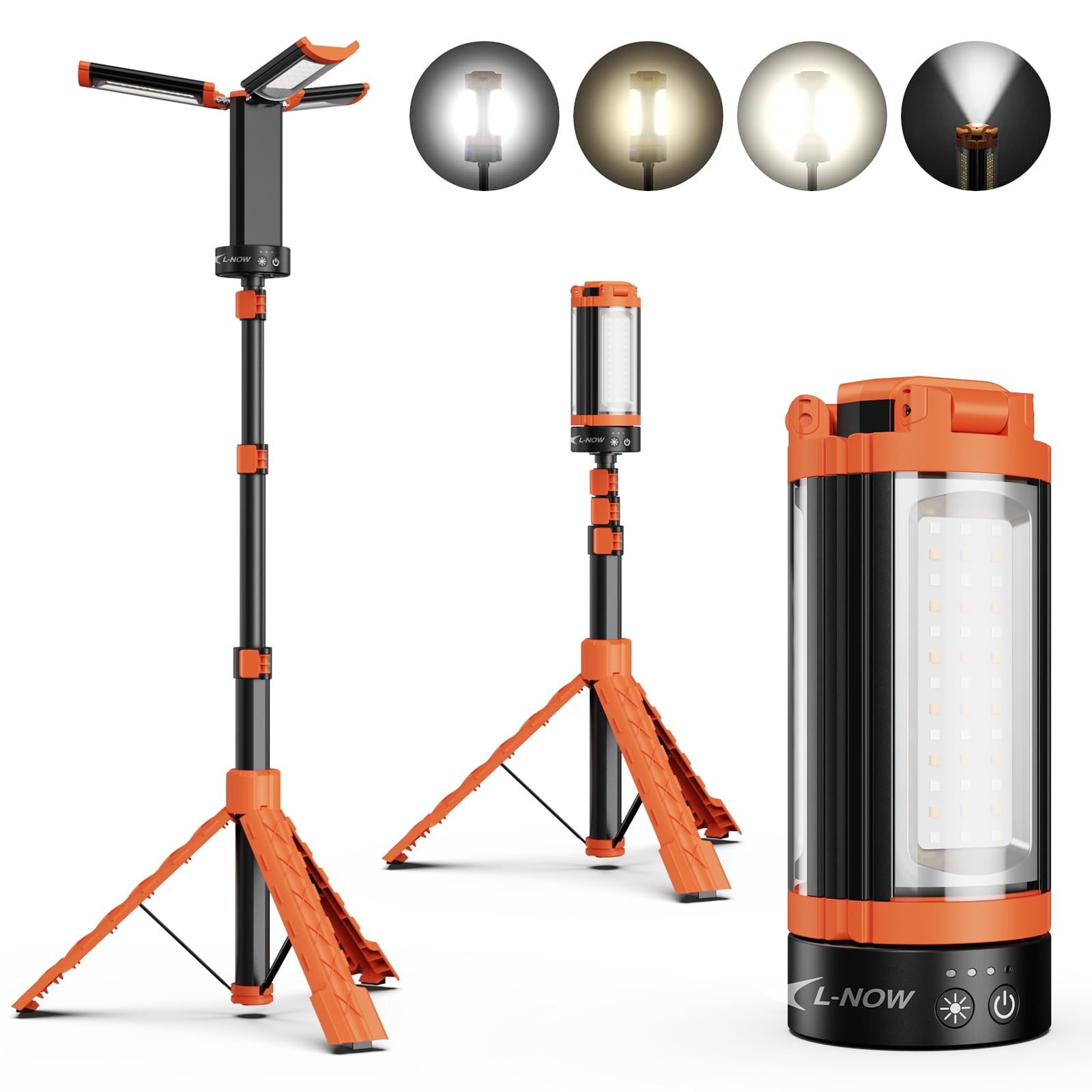 Lnow 9000mAh Camping Light Working Light with 5 Light Modes & IPX65 ...