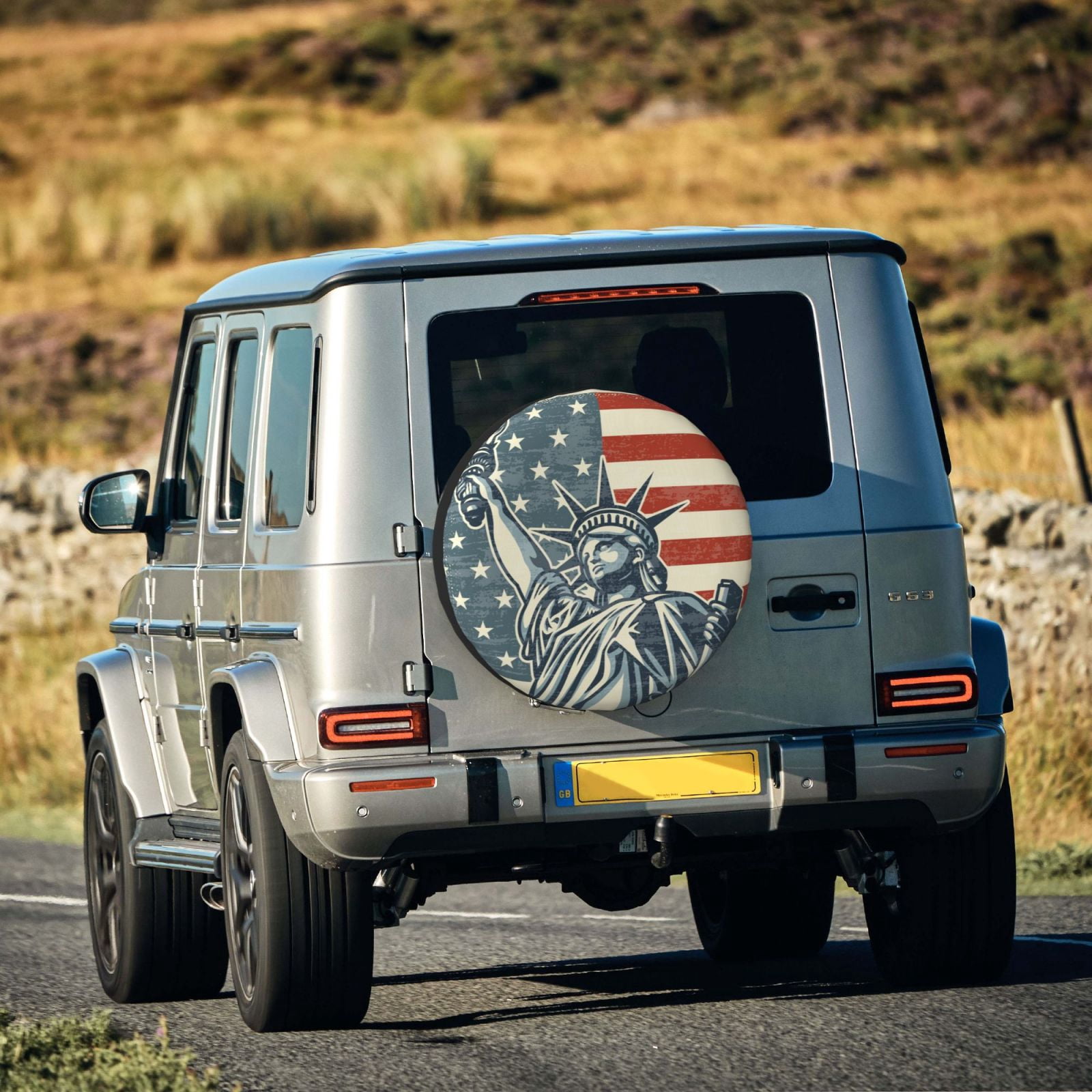 LNWH 4th of July Vintage Poster Art Pattern Waterproof Spare Tire Cover ...