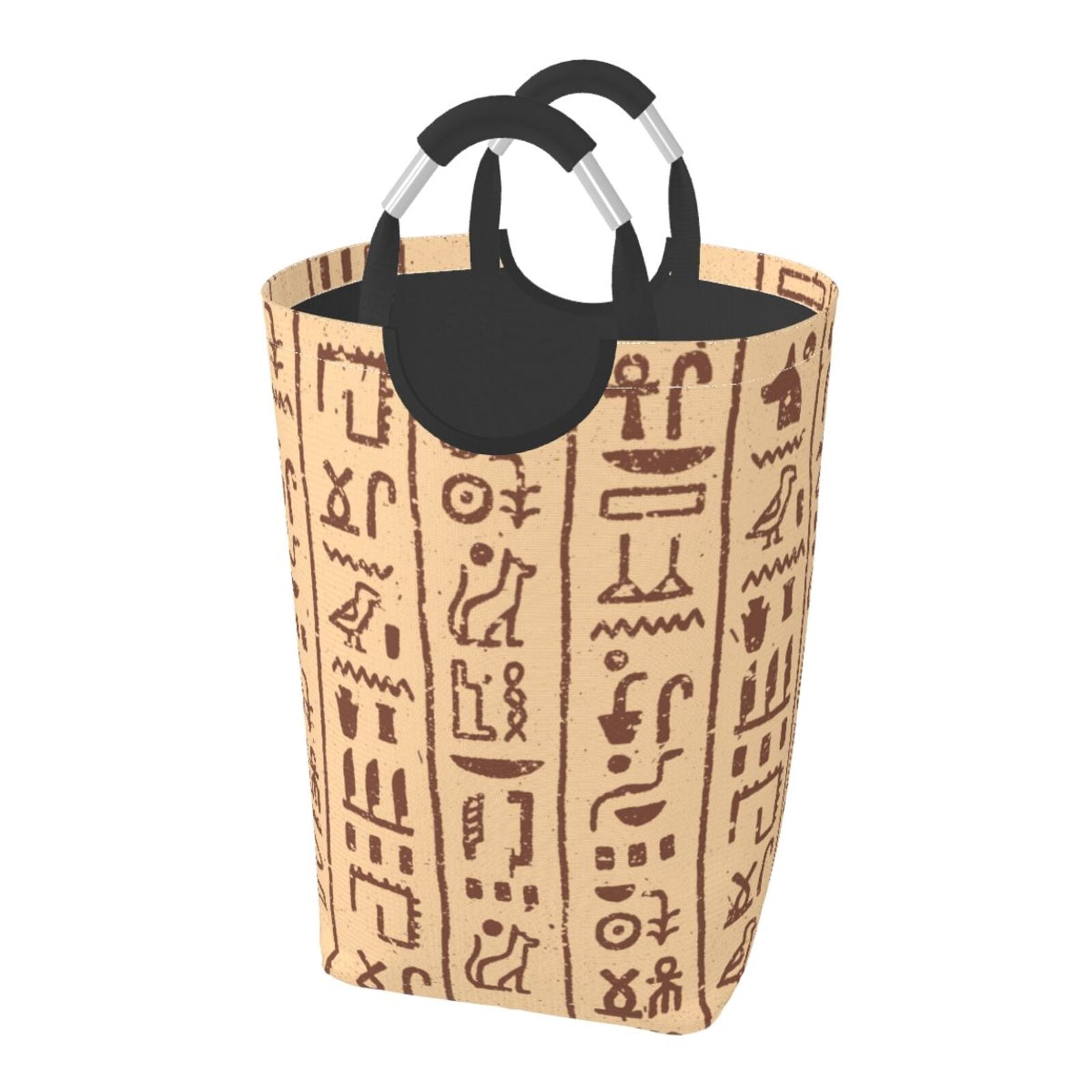 LNWH 50L Large Capacity Foldable Laundry Basket, Ancient Egyptian Text ...