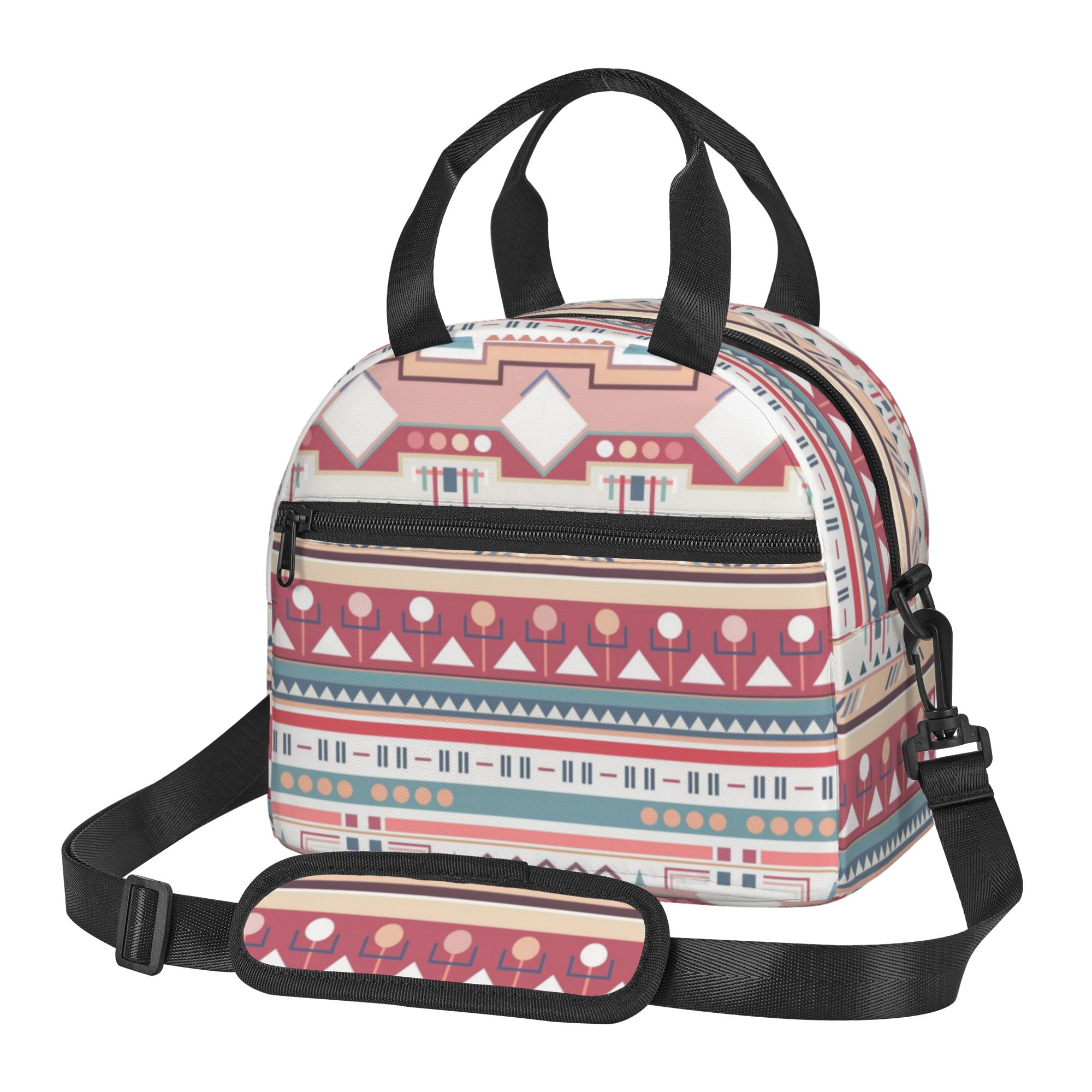 LNWH Abstract Native Folk Art Lines Pattern Lunch Bag, Reusable High ...