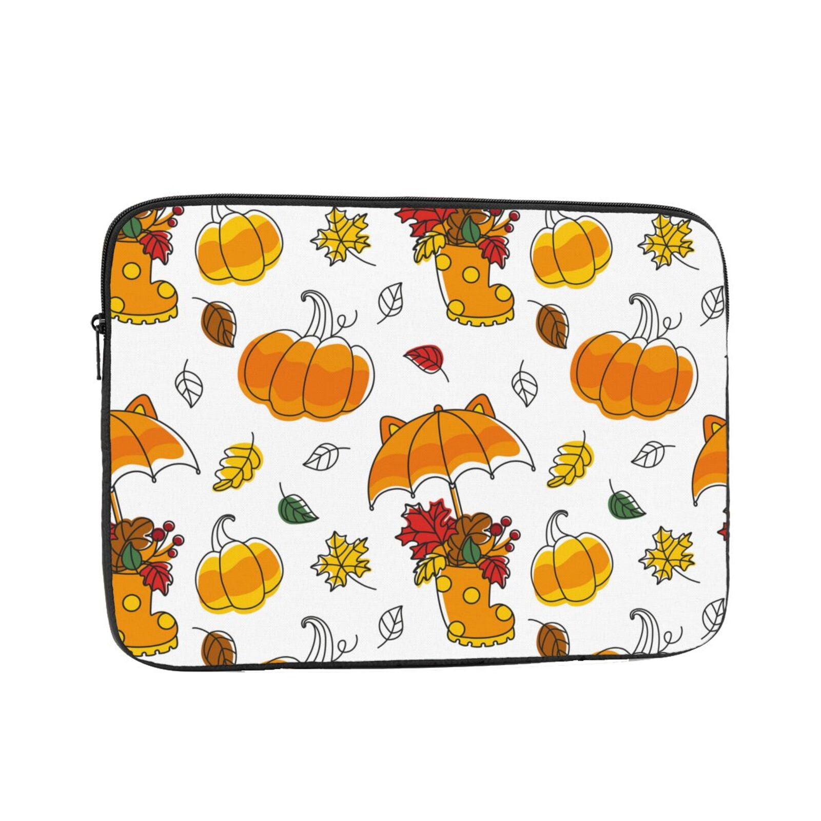 LNWH Autumn Forest Pumpkins Pattern Laptop Sleeve, Notebook Computer ...