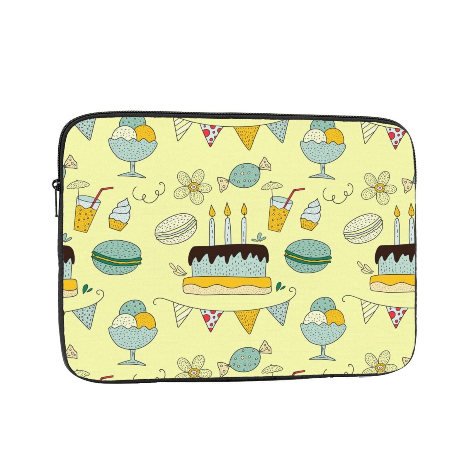 LNWH Birthday Celebration Funny Doodle Pattern Laptop Sleeve, Notebook ...
