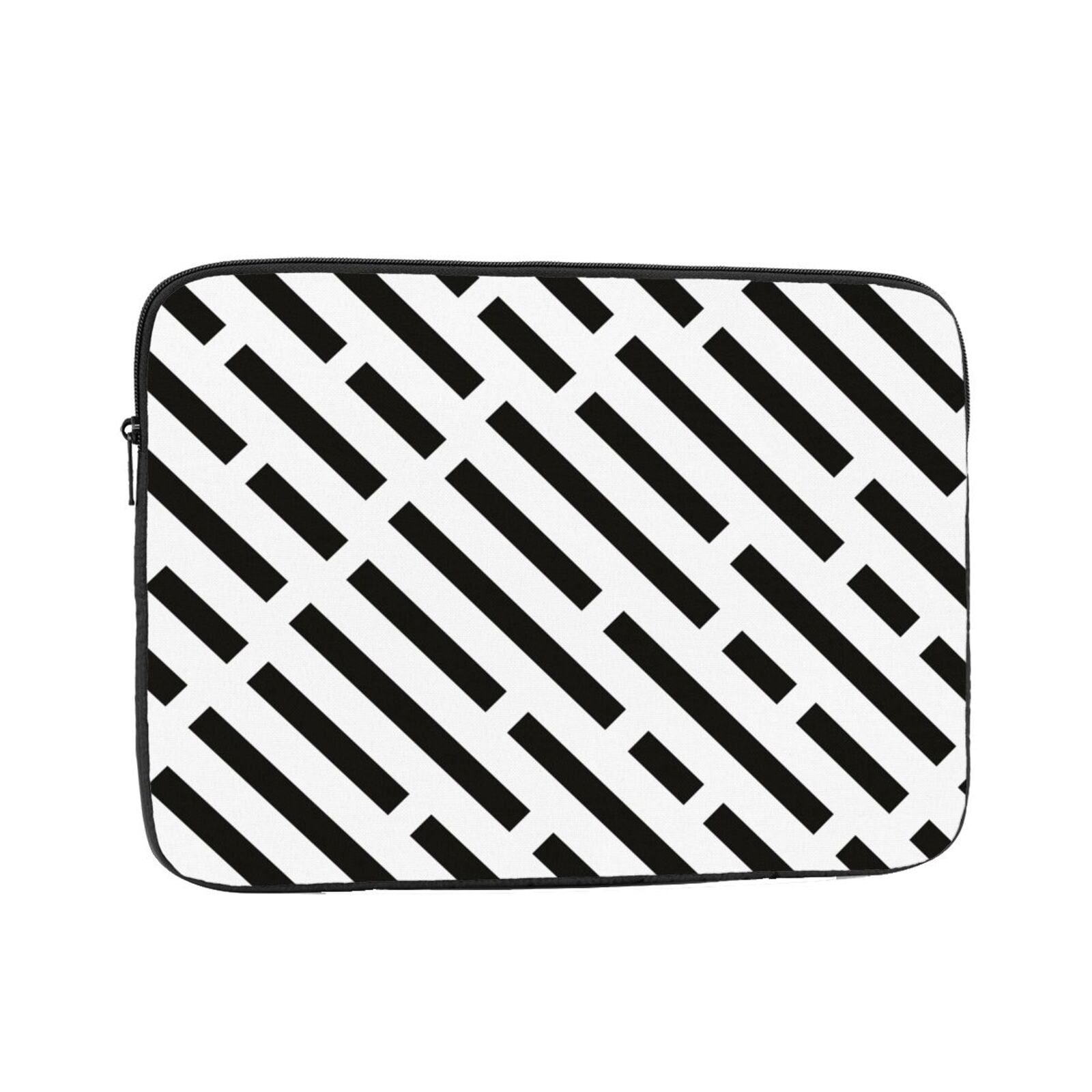 LNWH Black Line Stripes Pattern Laptop Sleeve, Notebook Computer Pocket ...