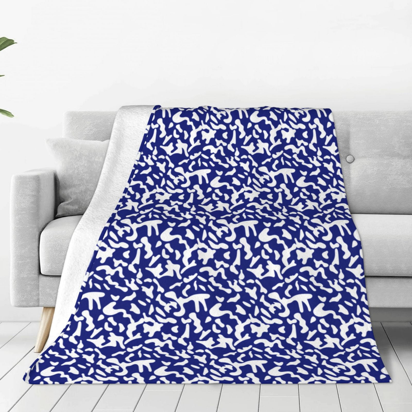 LNWH Blue Abstract Background Pattern Throw Blanket, Flannel Sofa ...