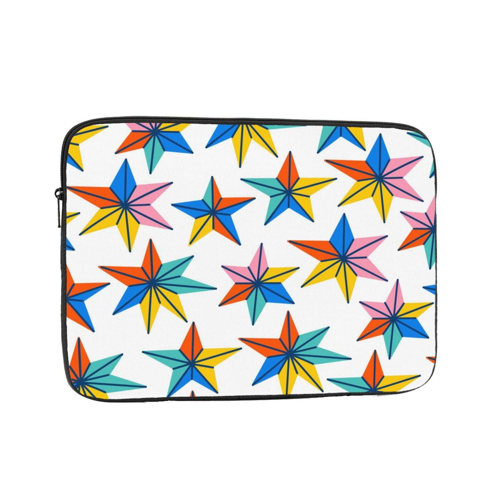 LNWH Cartoon Doodle Colorful Stars Pattern Laptop Sleeve, Notebook ...