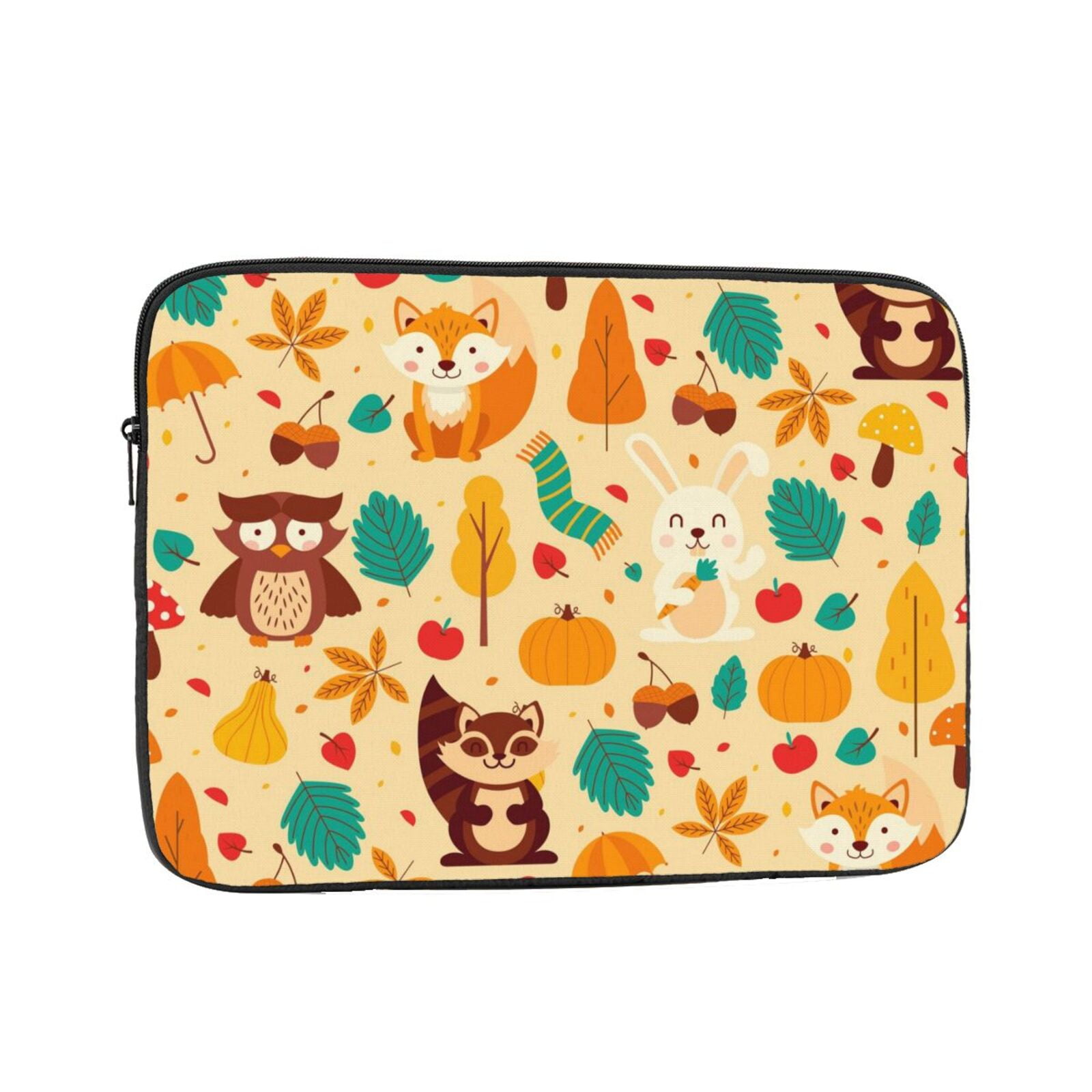 LNWH Cartoon Rabbit Owl Fox Squirrel Pattern Laptop Sleeve, Notebook ...
