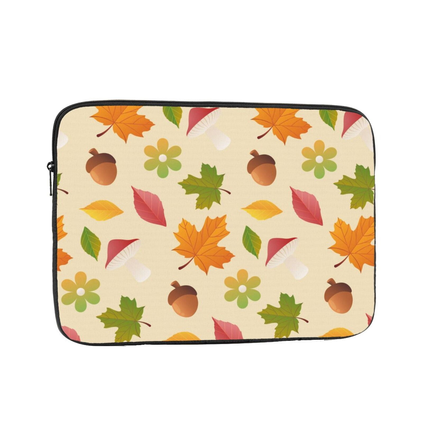 LNWH Colorful Autumn Freshness Leaves Pattern Laptop Sleeve, Notebook ...