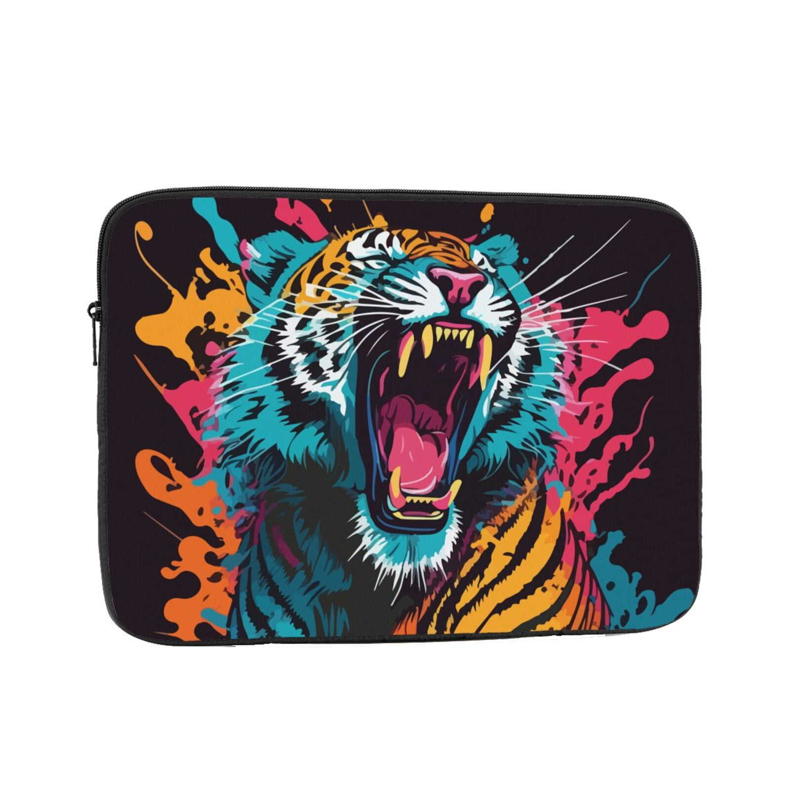 LNWH Colorful Tiger Vector Art Pattern Laptop Sleeve, Notebook Computer ...