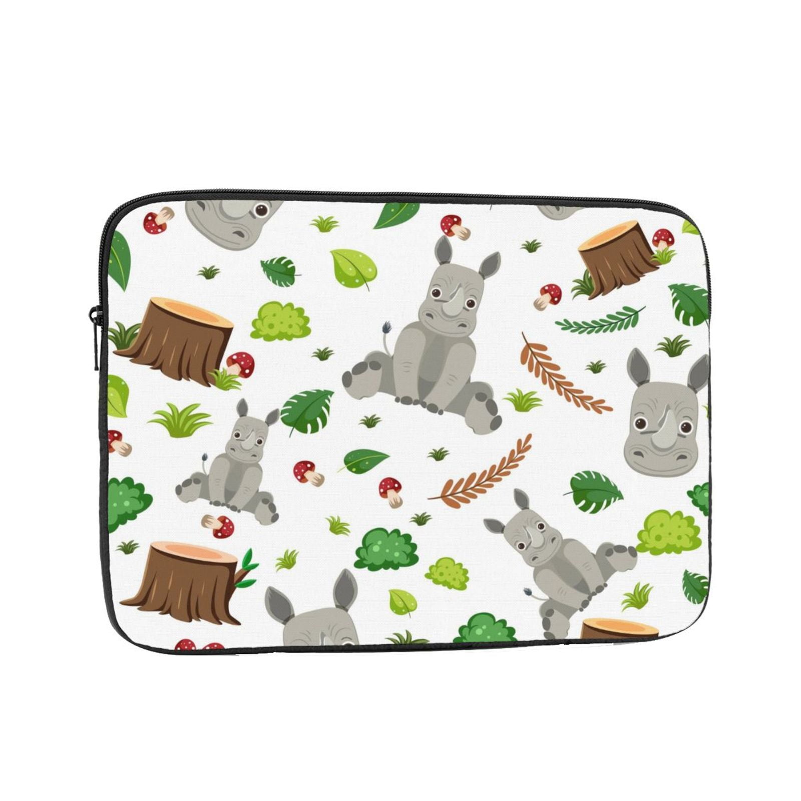 LNWH Cute Cartoon Rhinoceros Art Pattern Laptop Sleeve, Notebook ...