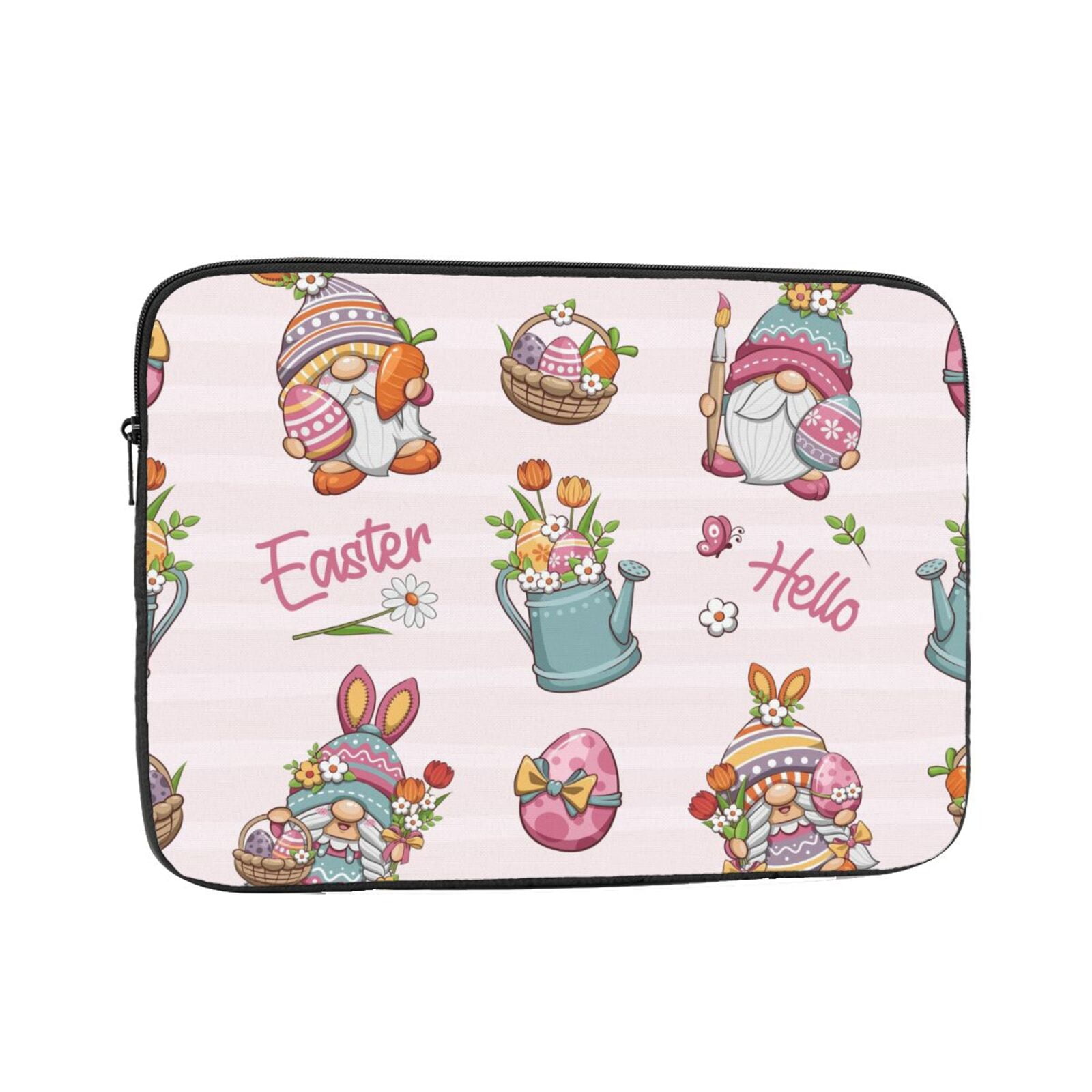 LNWH Cute Gnome Easter Eggs Pink Pattern Laptop Sleeve, Notebook ...