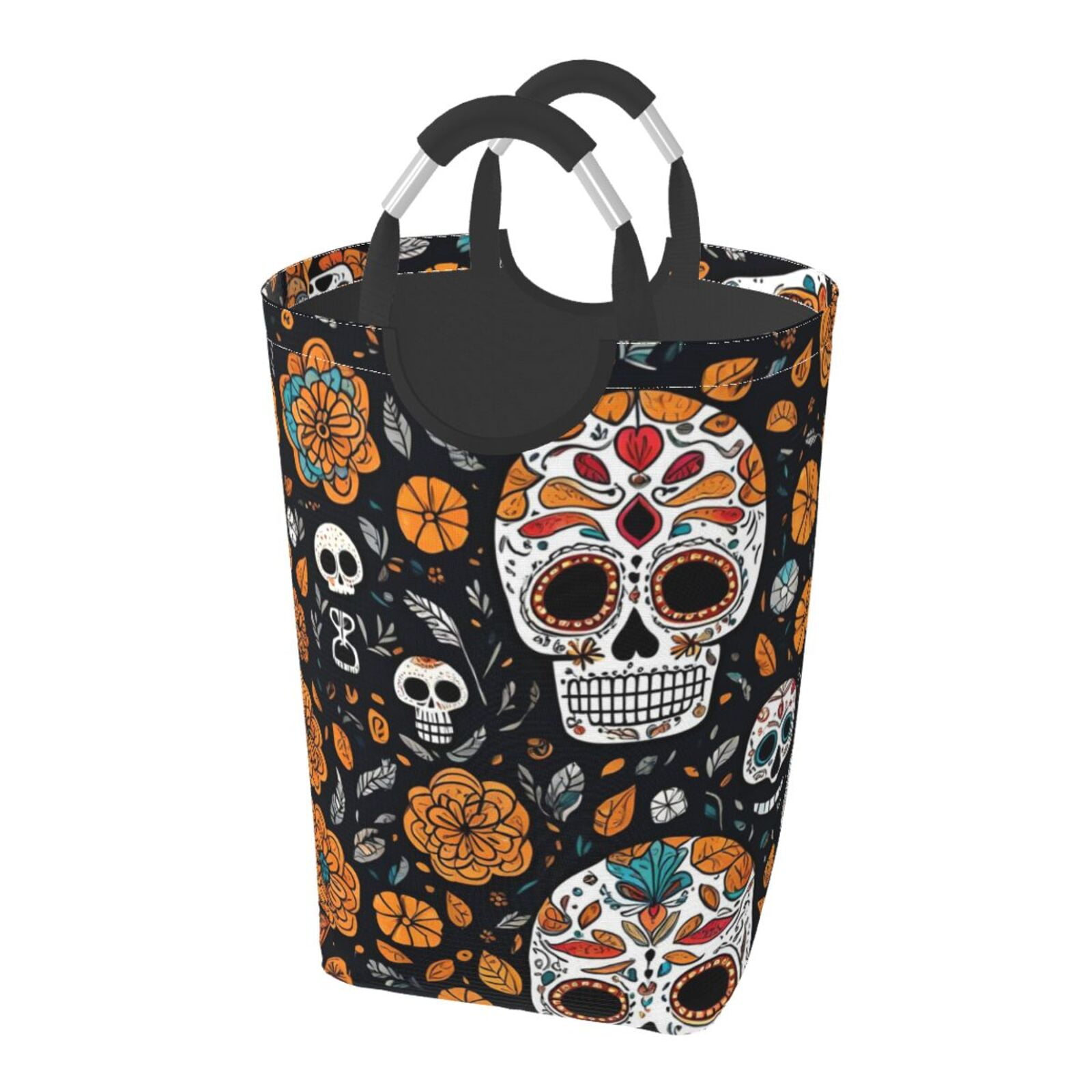 LNWH Dead Skull Muertos Dark Art Pattern Laundry Basket, 50L Large ...