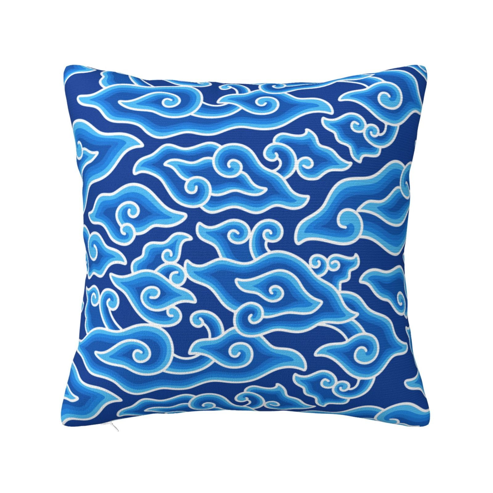 LNWH Decorative Pillow Covers, Abstract Blue Cloud Square Sofa ...