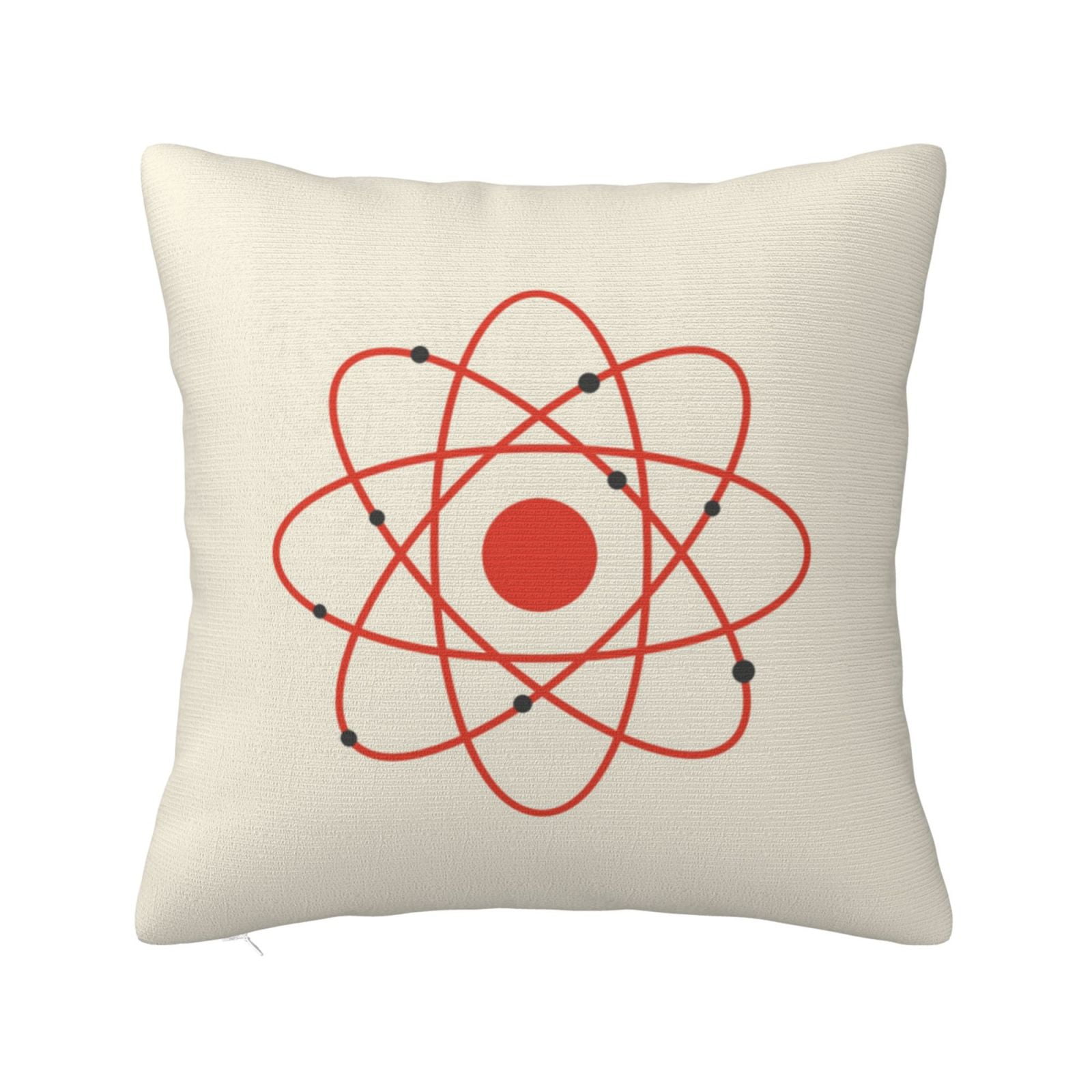 LNWH Decorative Pillow Covers, Atom Icon Square Sofa Decorative Knit ...