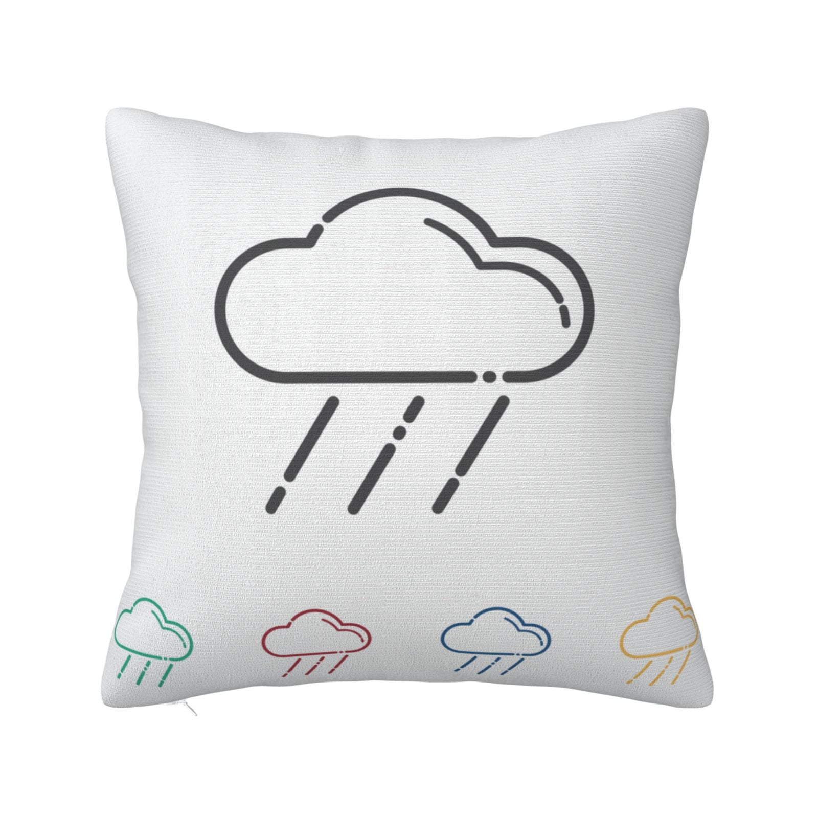 LNWH Decorative Pillow Covers, Cloud Icon Square Sofa Decorative Knit ...