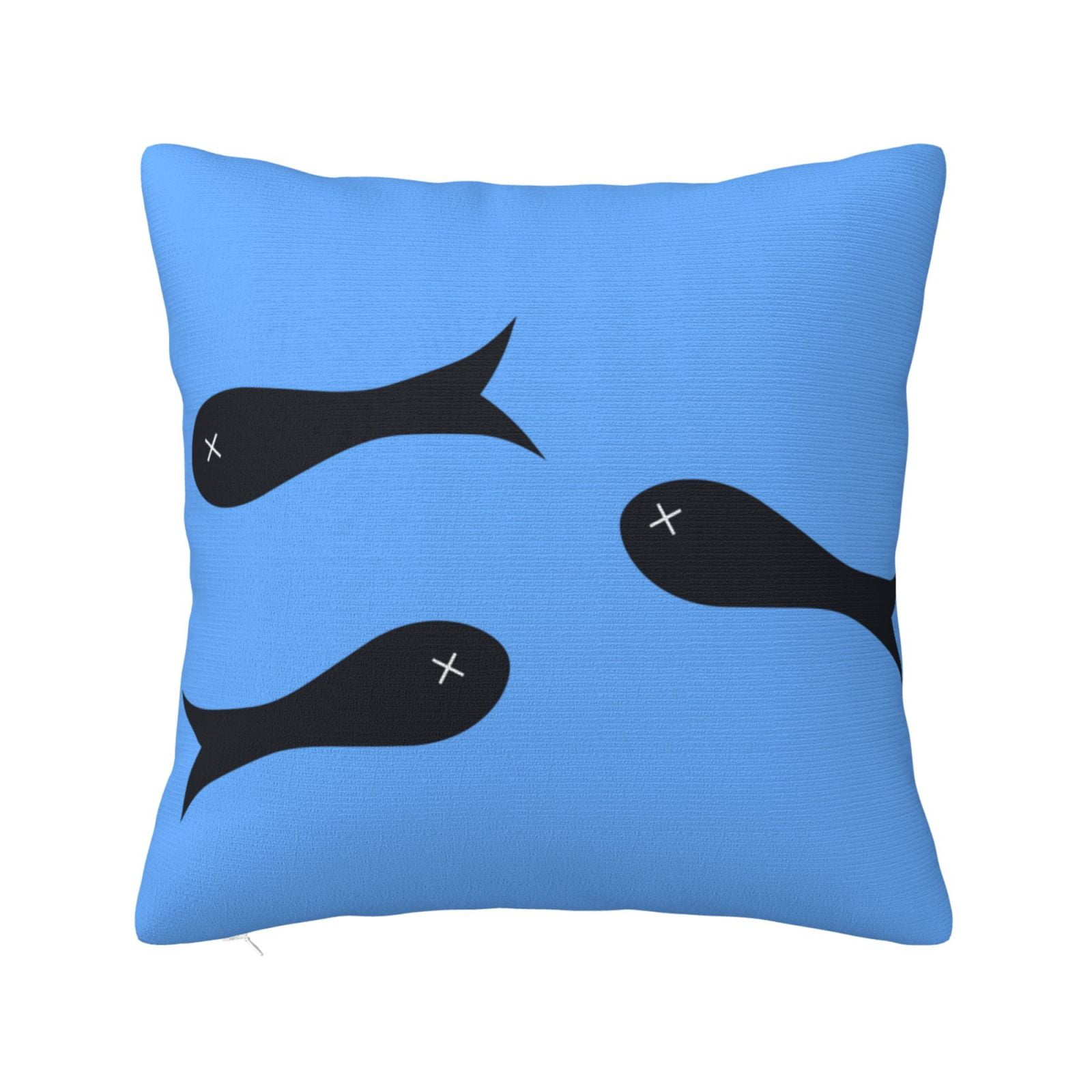 LNWH Decorative Pillow Covers, Fish Dead River Square Sofa Decorative ...