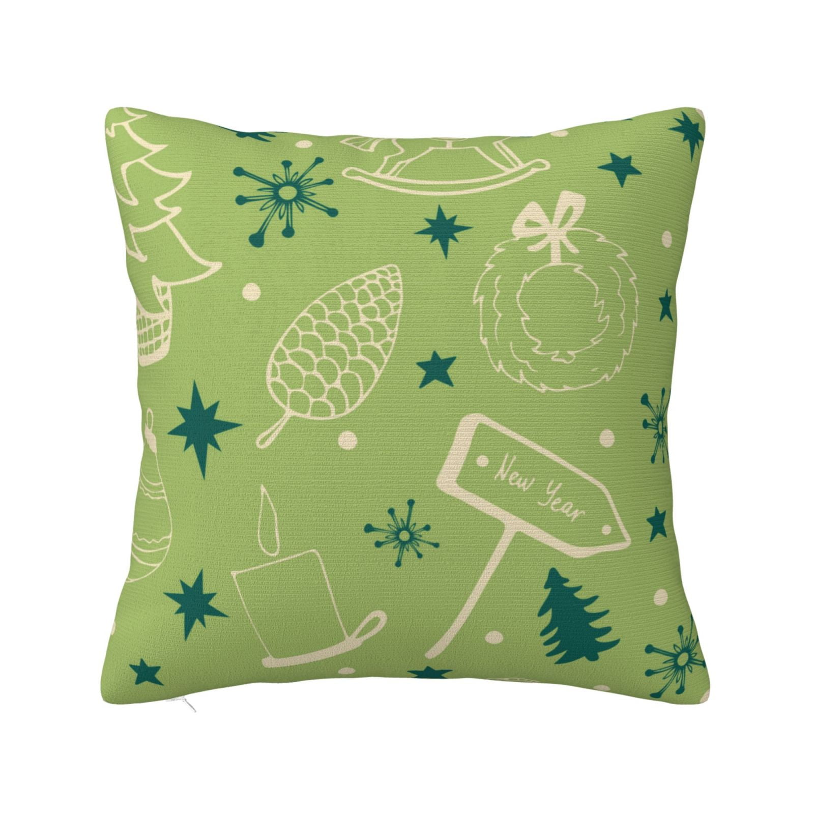 LNWH Decorative Pillow Covers, Green Angel Artwork Ball Square Sofa ...