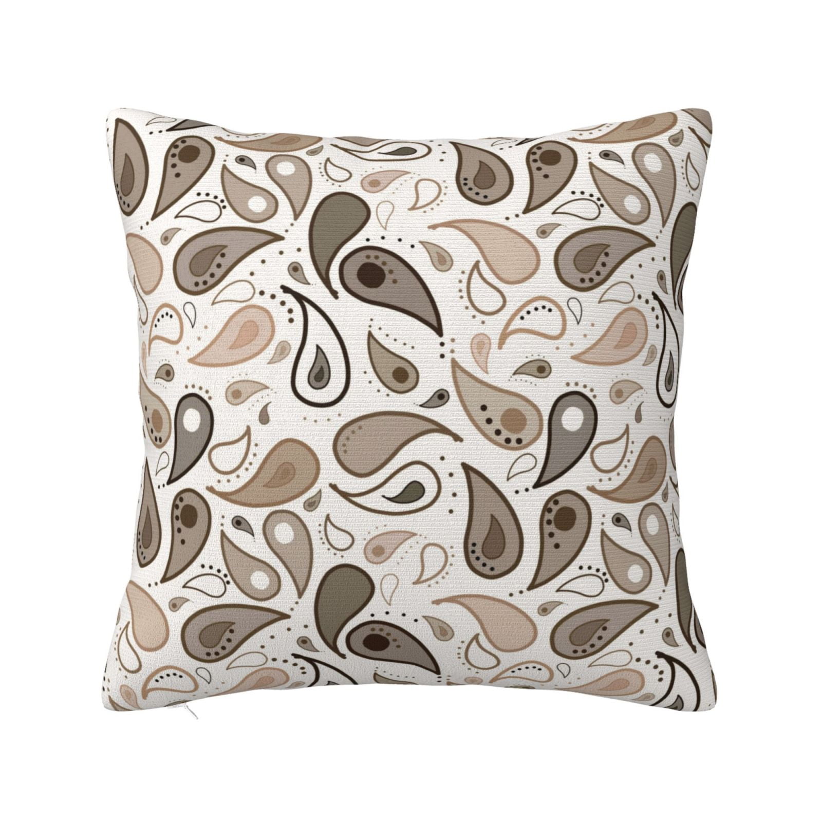 LNWH Decorative Pillow Covers, Paisley Graphic Decor Backdrop Square ...