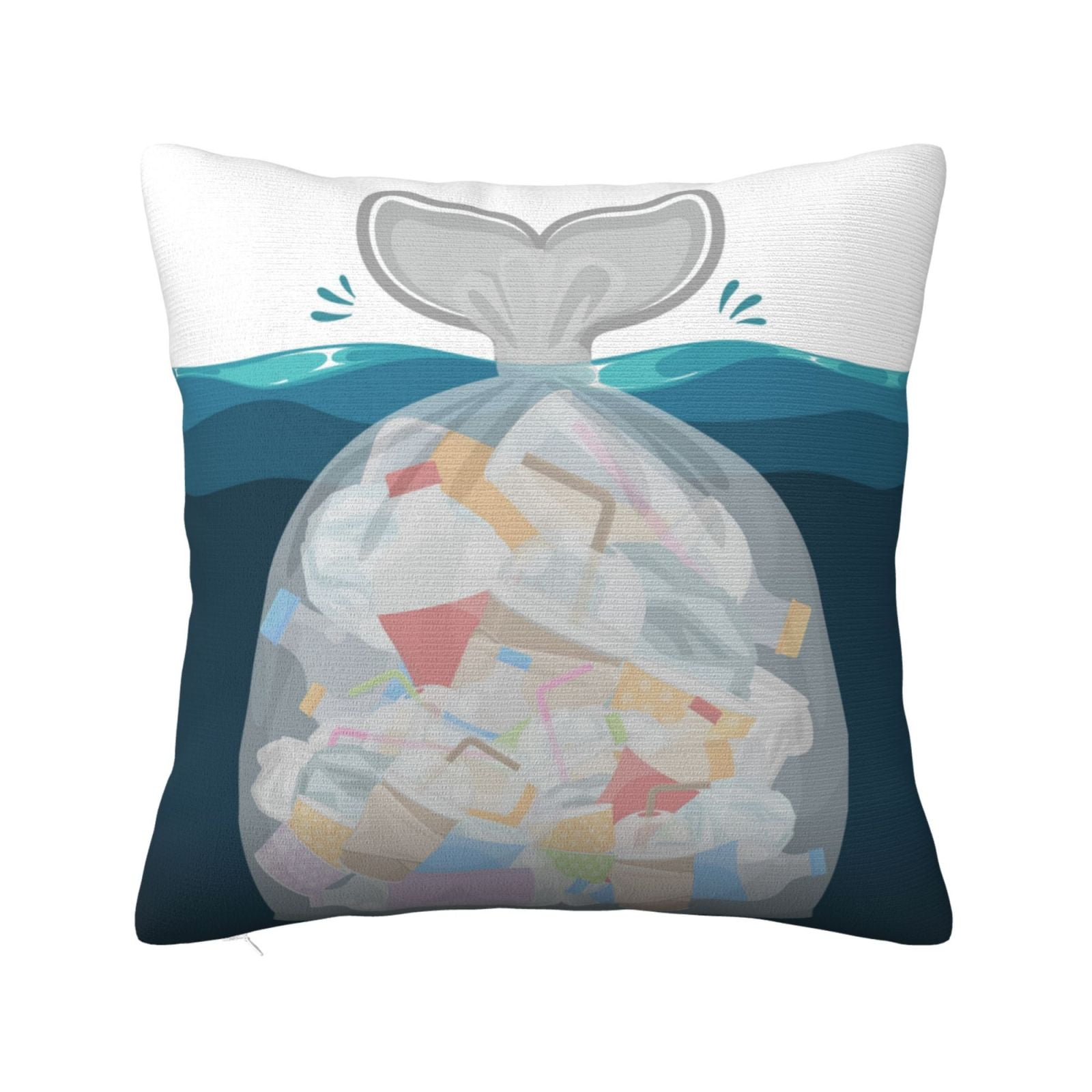 LNWH Decorative Pillow Covers, Plastic Waste Square Sofa Decorative ...