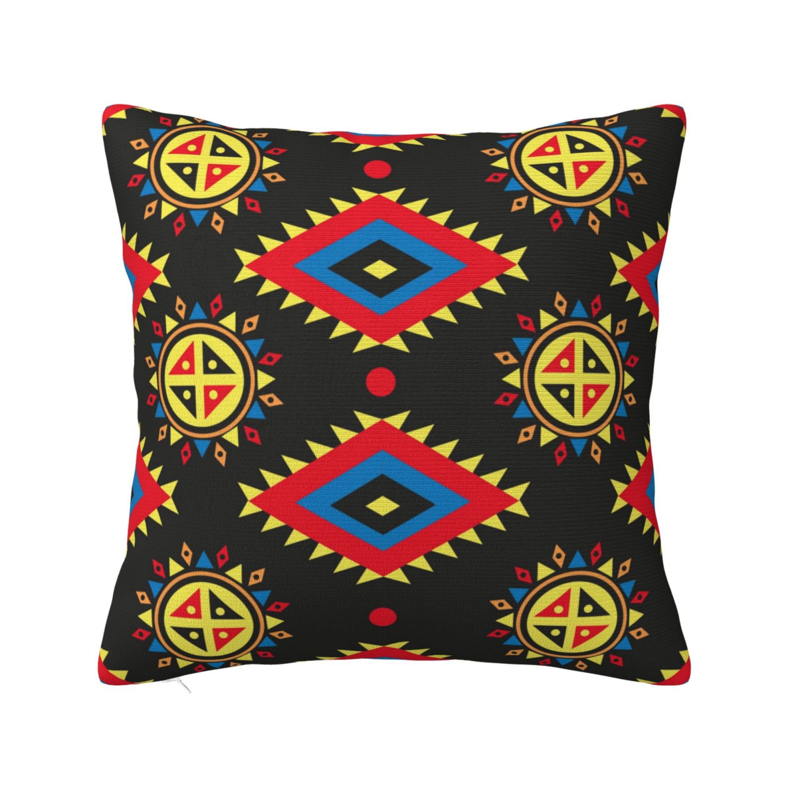 LNWH Decorative Pillow Covers, Vintage Red Indian Style Square Sofa ...