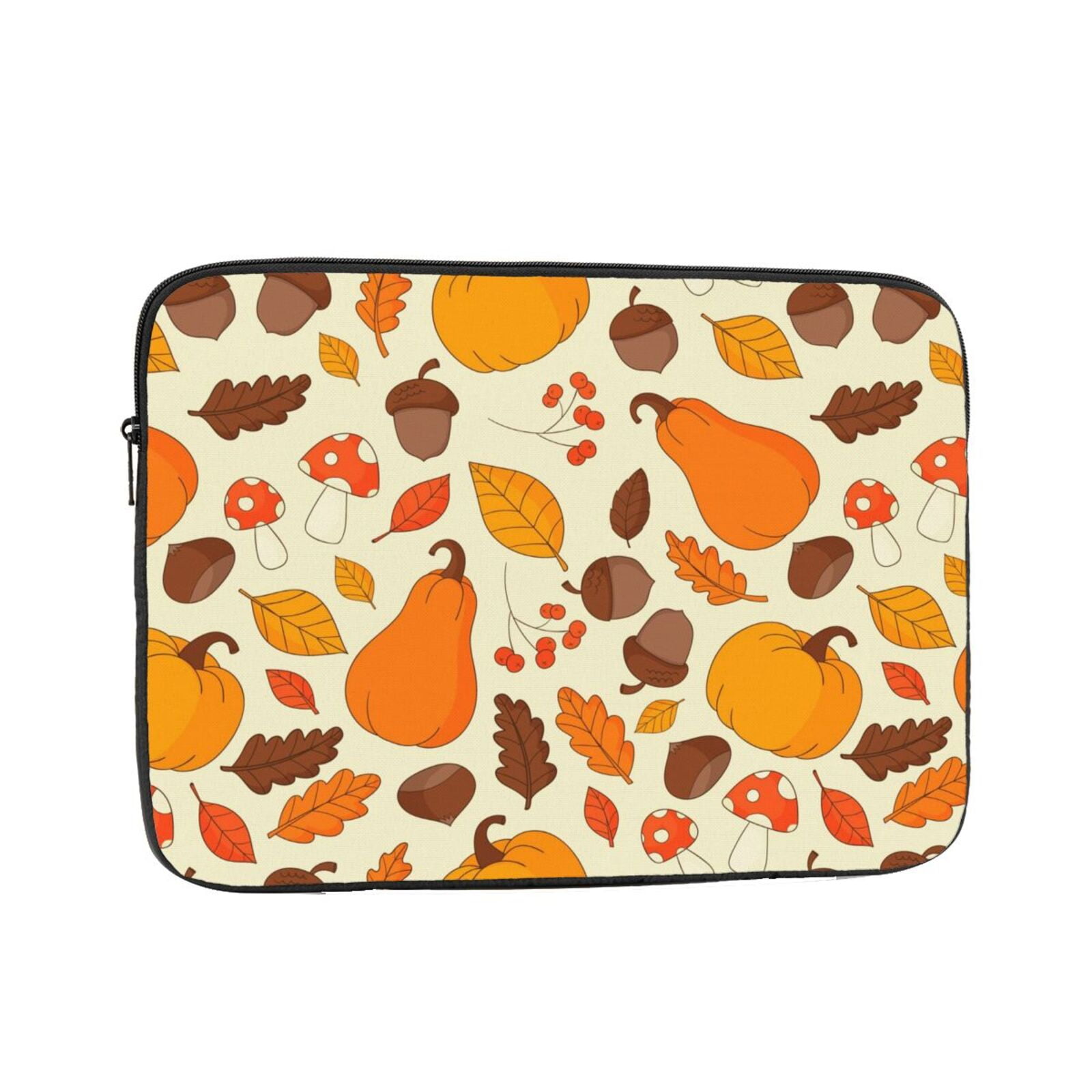 LNWH Fall Mushroom Pumpkin Pine Nuts Pattern Laptop Sleeve, Notebook ...