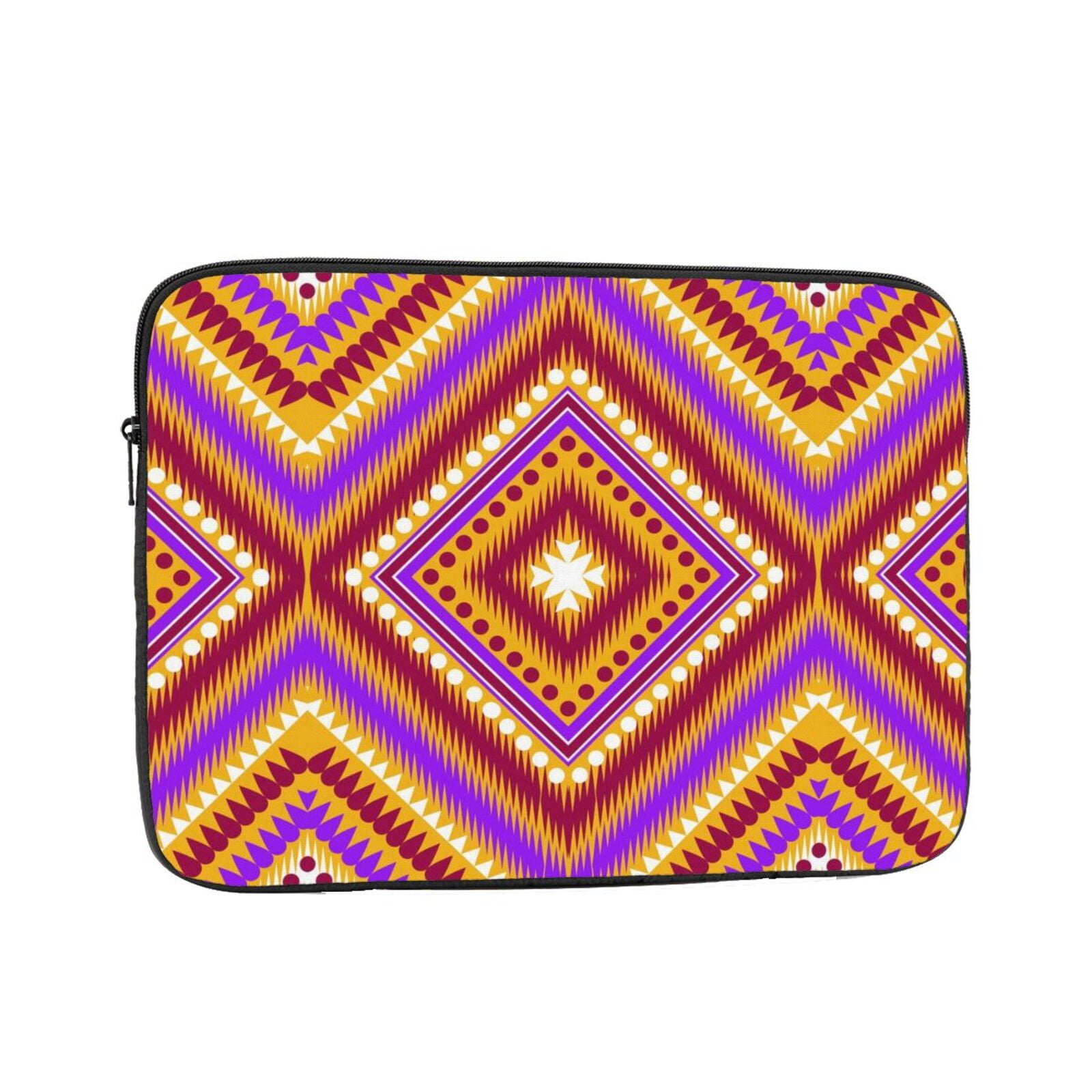 LNWH Geometric Zigzag Purple Red Pattern Laptop Sleeve, Notebook ...