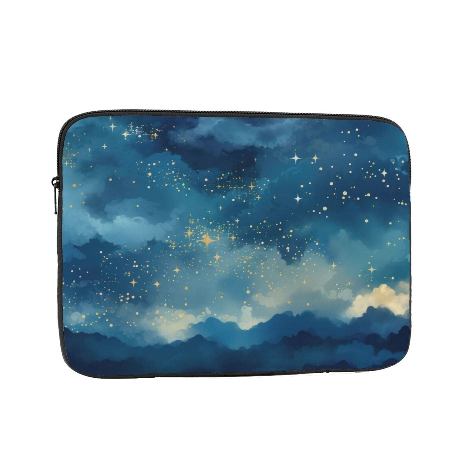 LNWH Golden Stars Blue Background Pattern Laptop Sleeve, Notebook ...