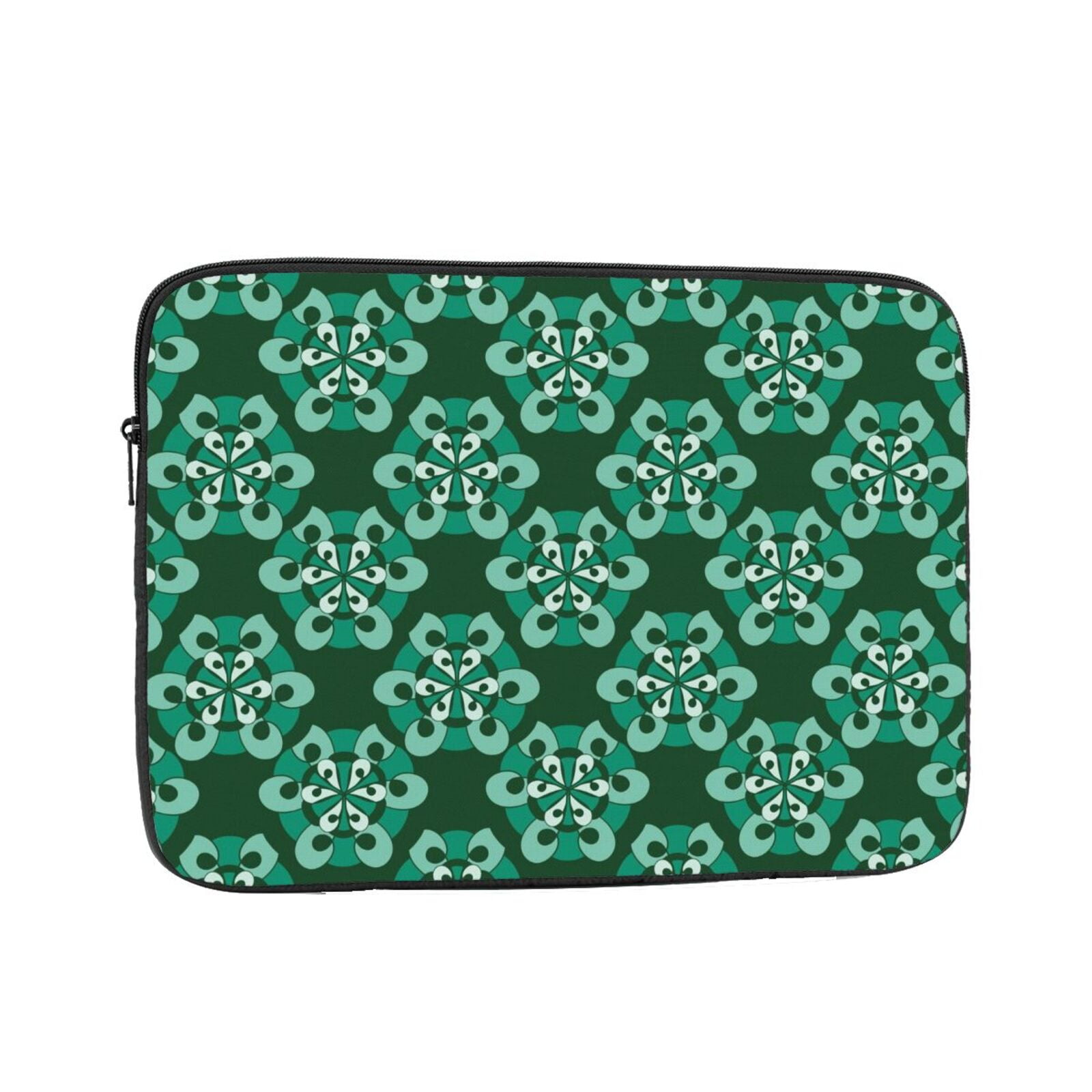 LNWH Green Floral Motif Tribal Pattern Laptop Sleeve, Notebook Computer ...